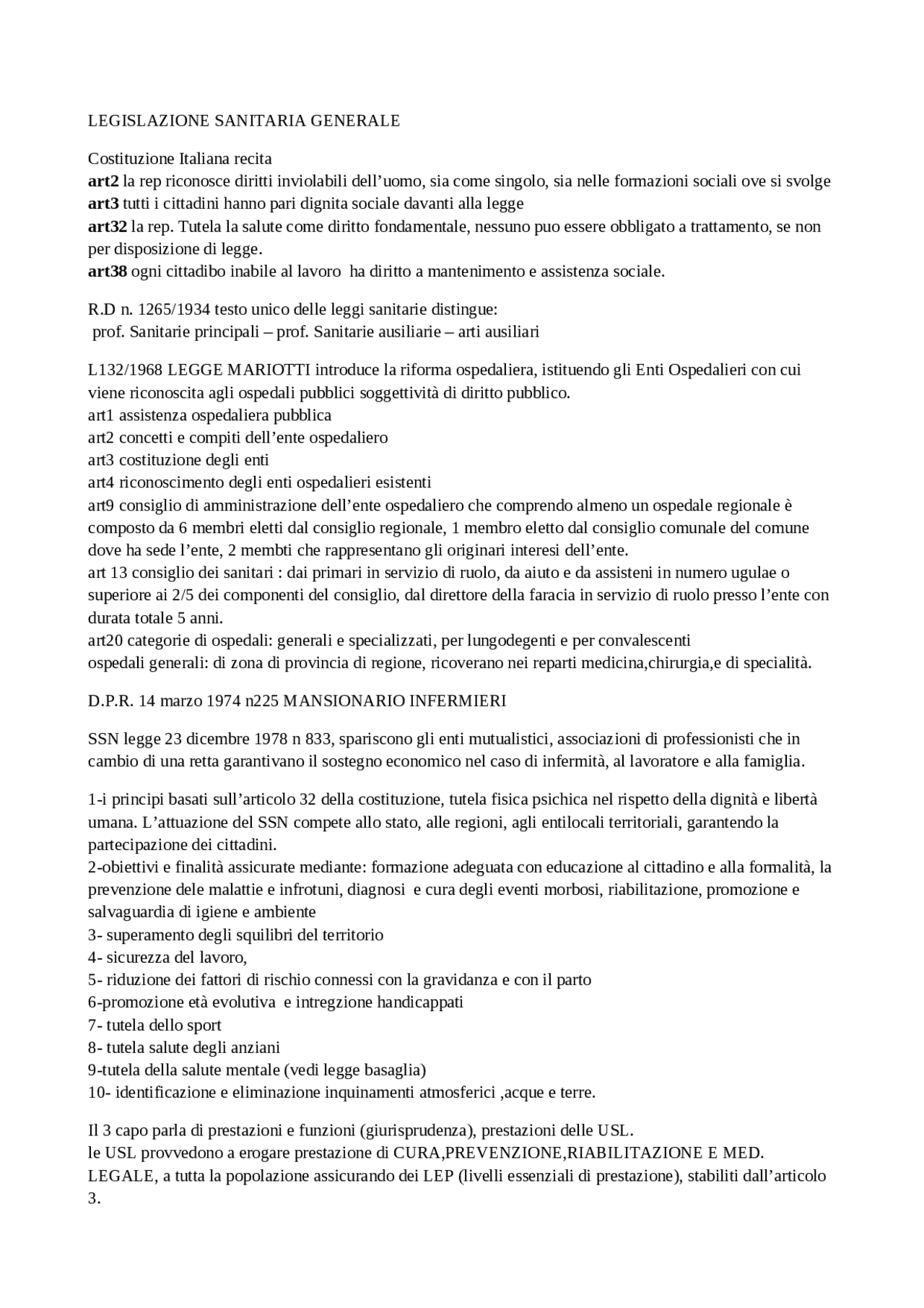 Legislazione Sanitaria Schemi E Mappe Concettuali Di Scienze