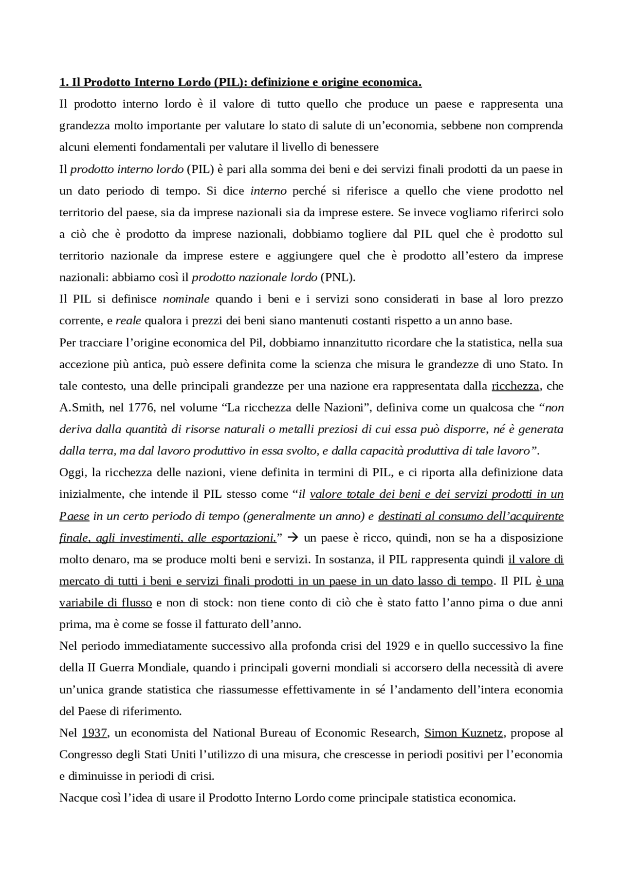 Ricchezza E Benessere Docsity