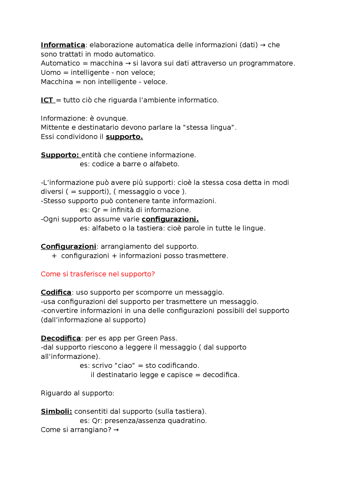 Appunti informatica: prima lezione - Docsity