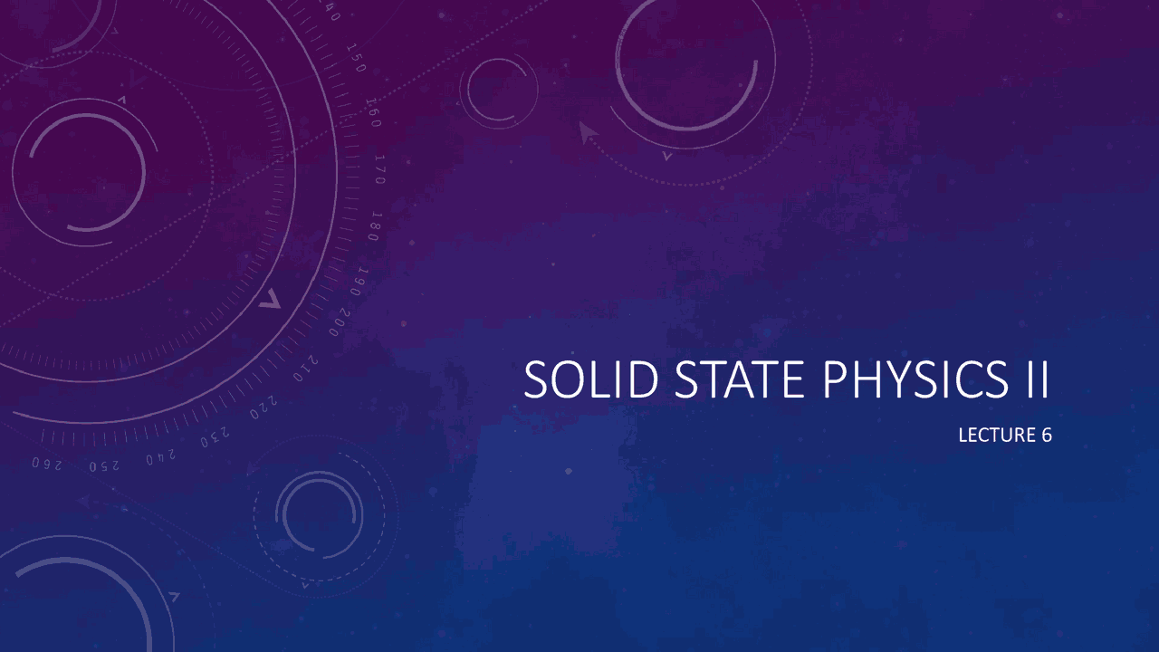 Lecture Notes Solid States Physics | Lecture notes Solid State Physics ...