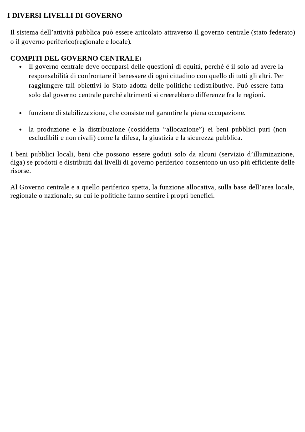 Finanza Regionale E Degli Enti Locali Appunti Di Finanza Docsity