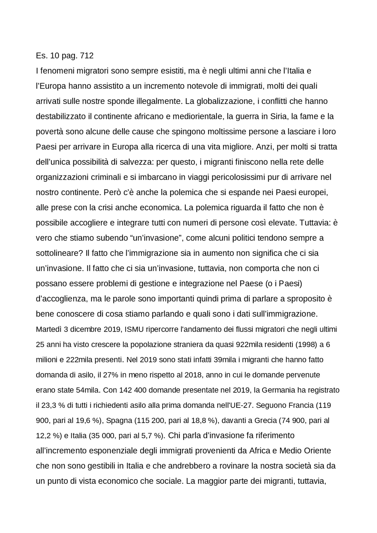 I Fenomeni Migratori Docsity