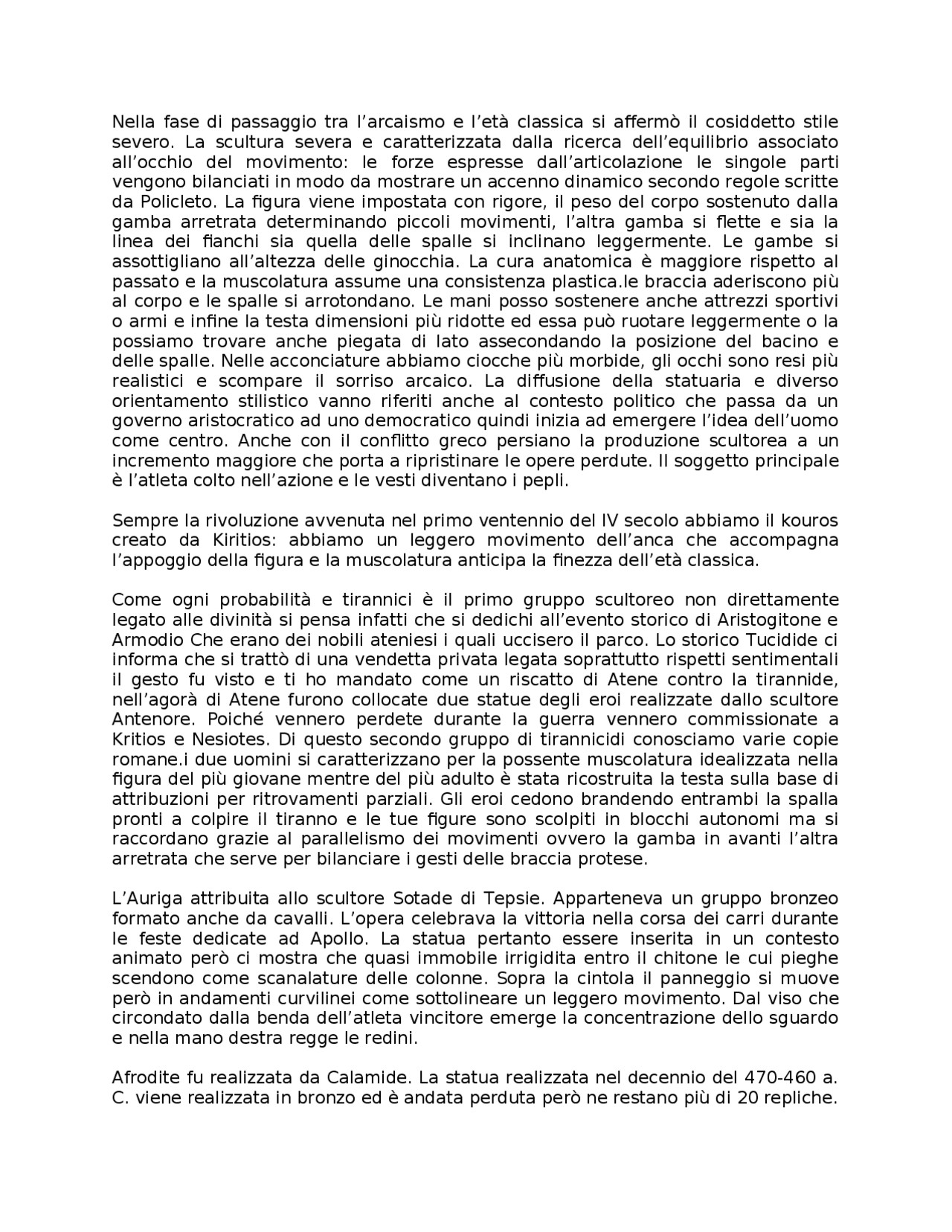 Stile Severo: Equilibrio e Dinamica nella Scultura Greca | Appunti di ...