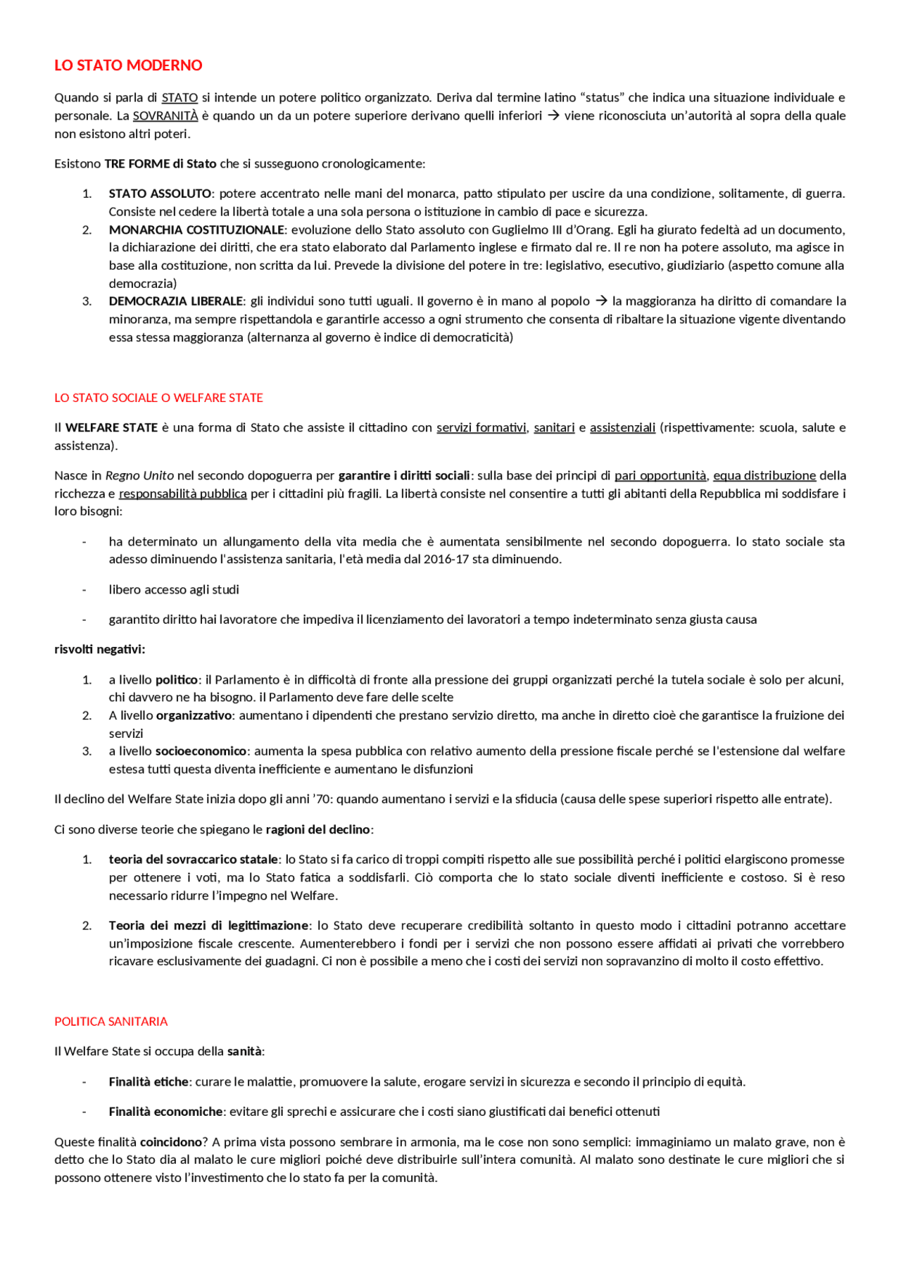Appunti Su Welfare State E Regime Totalitario Anna Arendt Docsity