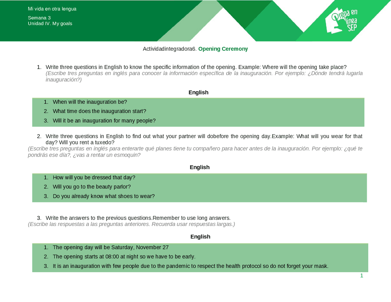 Actividadintegradora5be A Positive Thinker Docsity