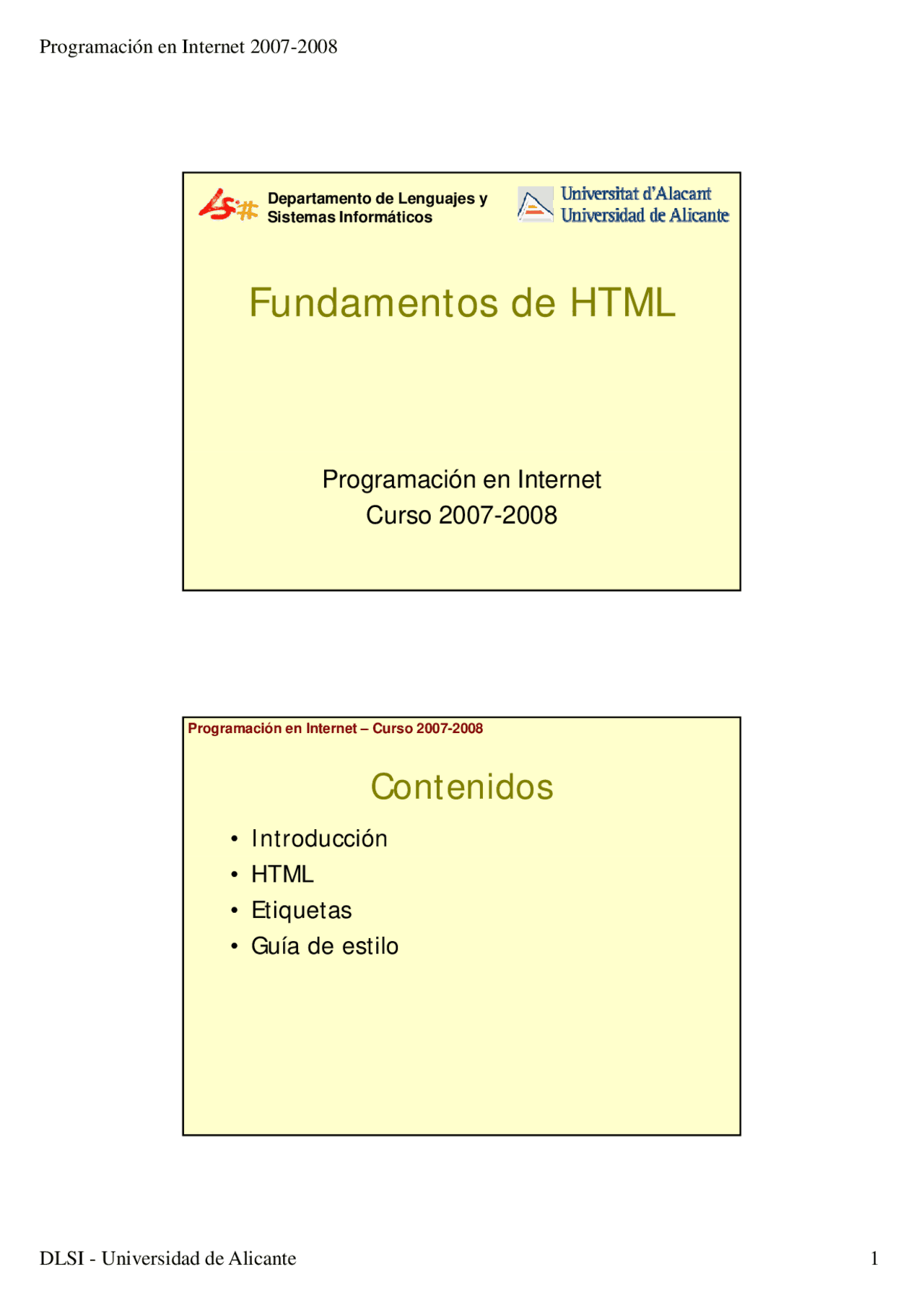 Manual De Creación De Páginas Web En Html Docsity