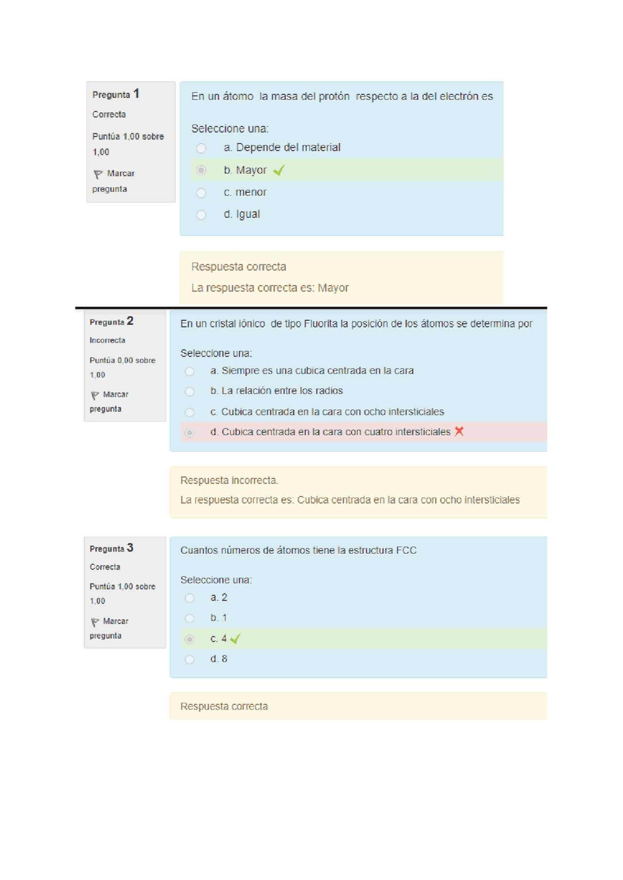 Repaso Estructuras Cristalinas Exámenes De Materiales Docsity