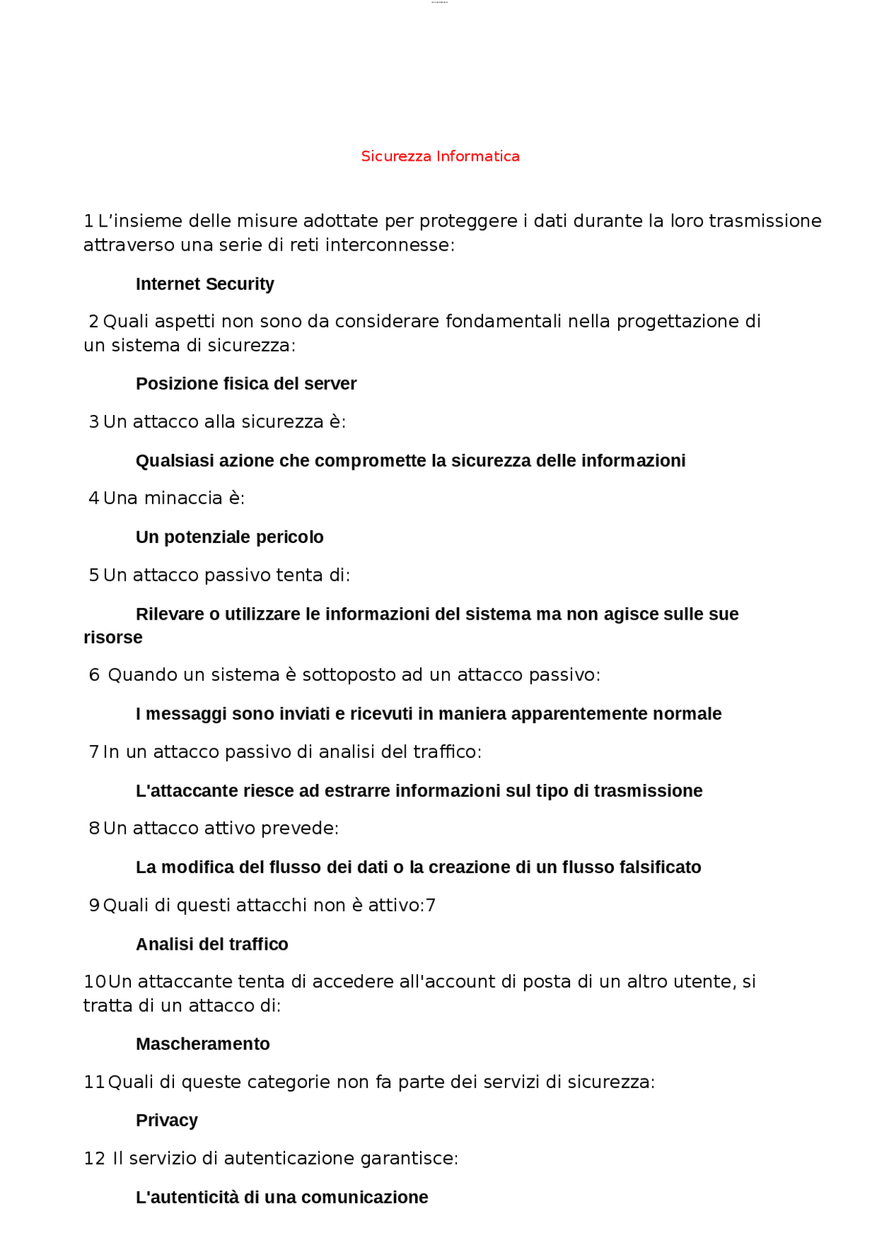 Sicurezza Informatica Agg A Marzo Ingegneria Informatica L 8