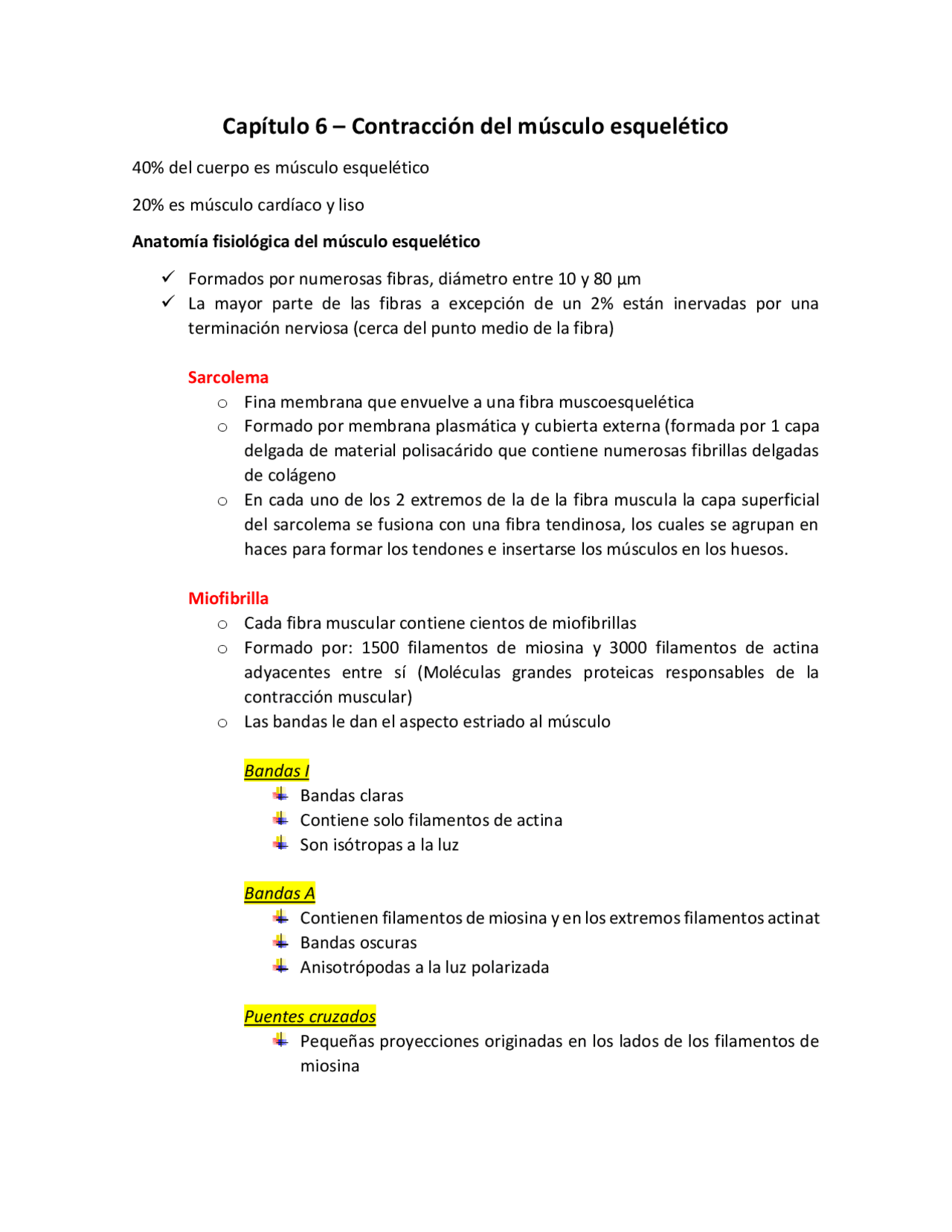 Capítulo 6 y 7 Guyton - Docsity