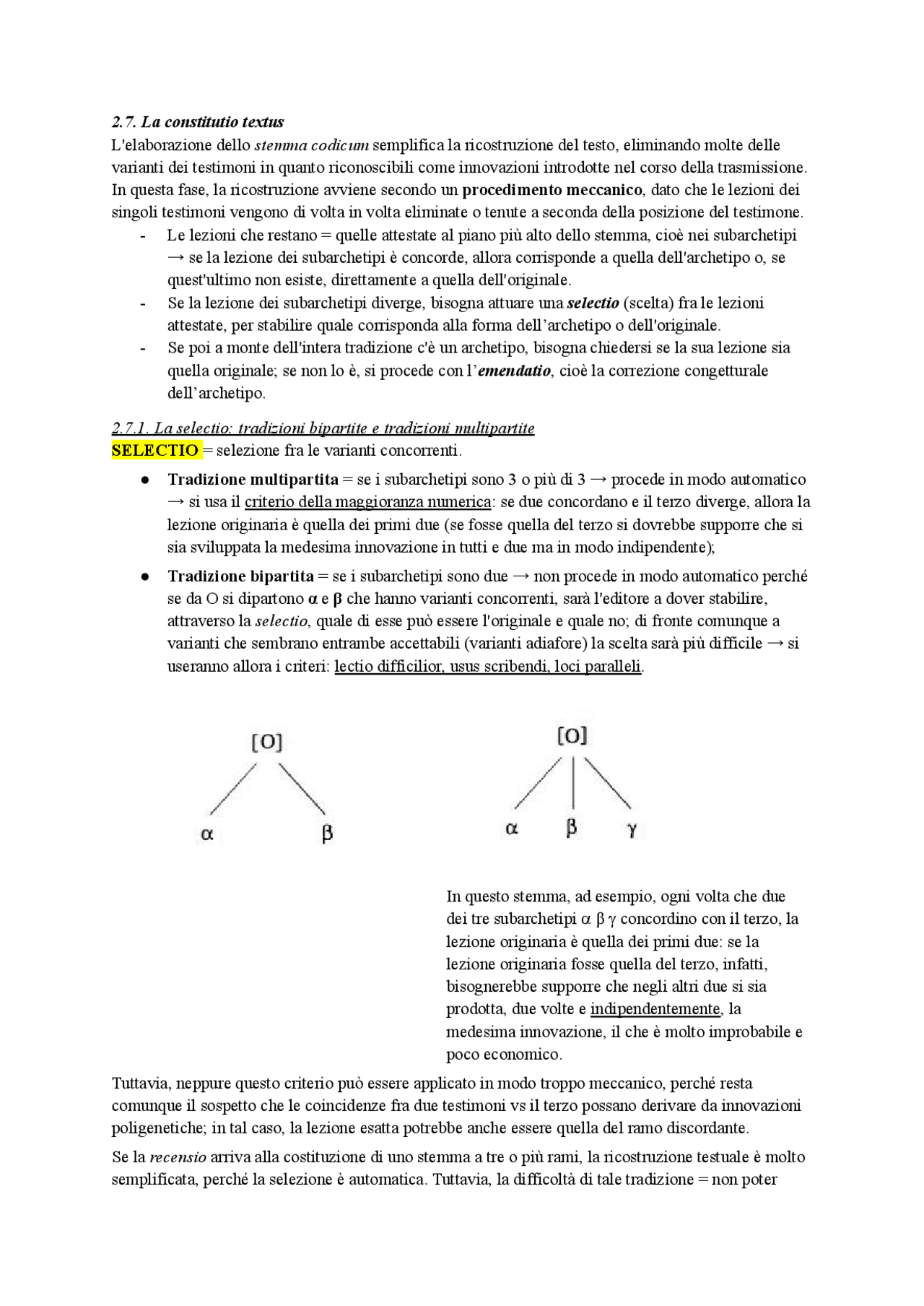 Riassunto Libro Elementi Di Critica Testuale Docsity