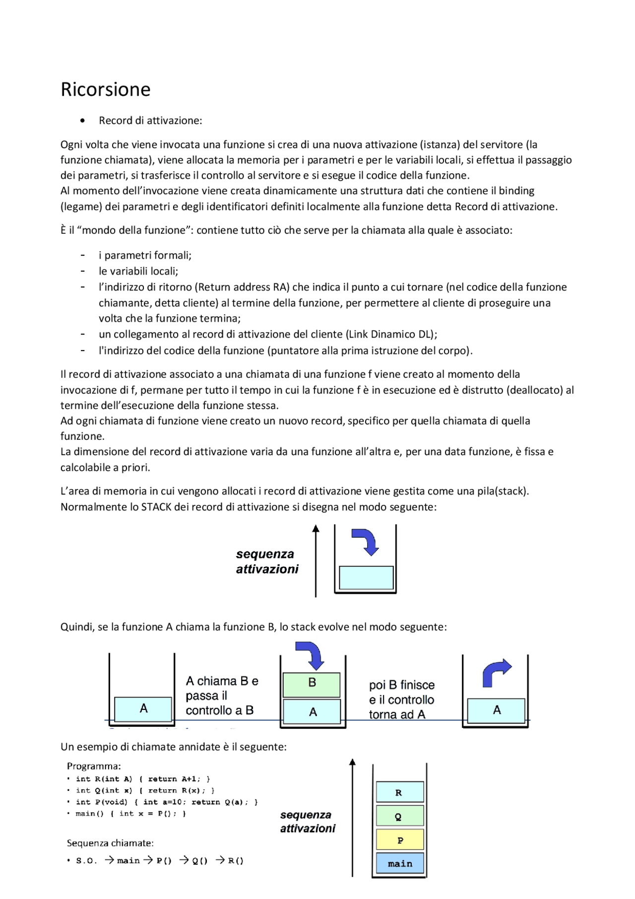 Introduzione Alla Ricorsione Appunti Di Algoritmi E Strutture Di Dati
