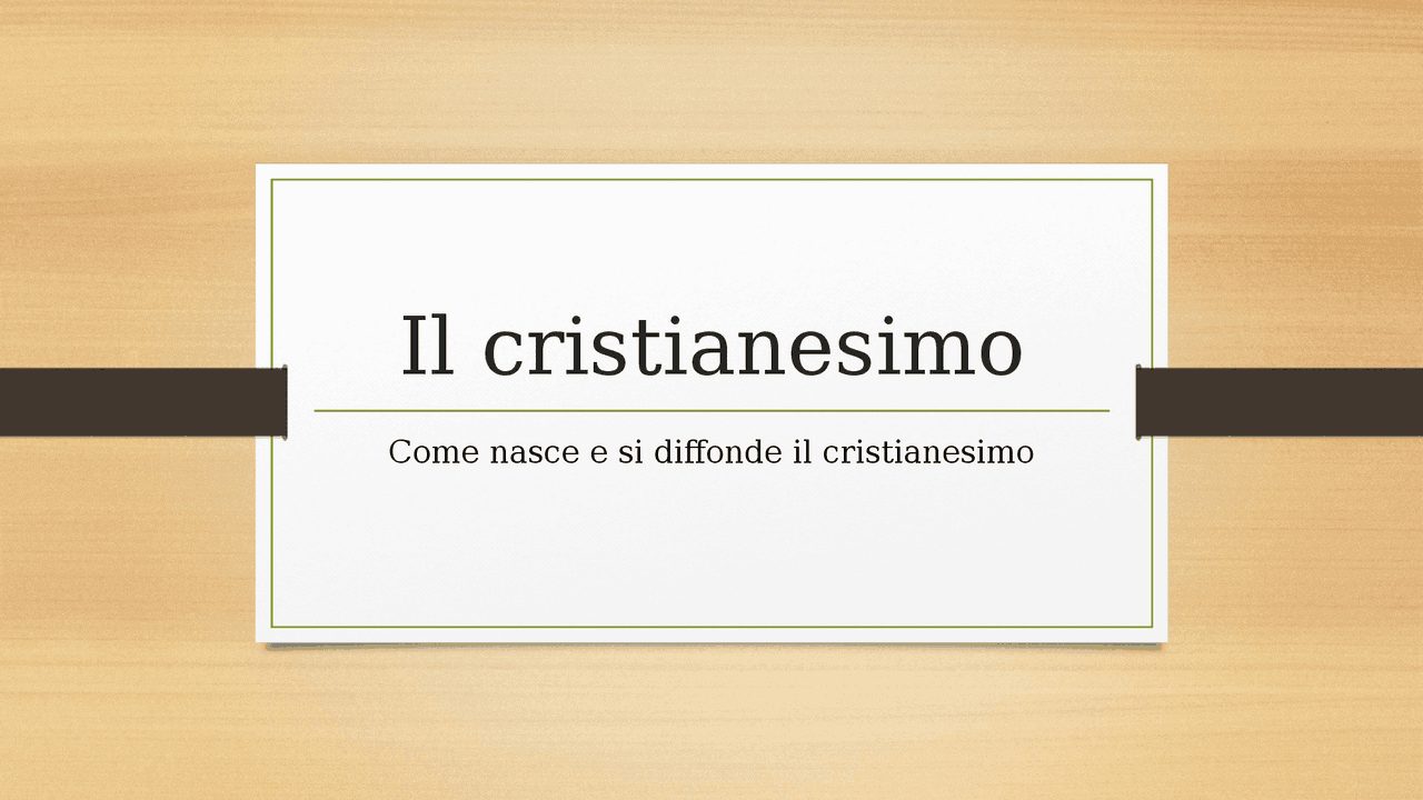 Nascita E Diffusione Del Cristianesimo Docsity