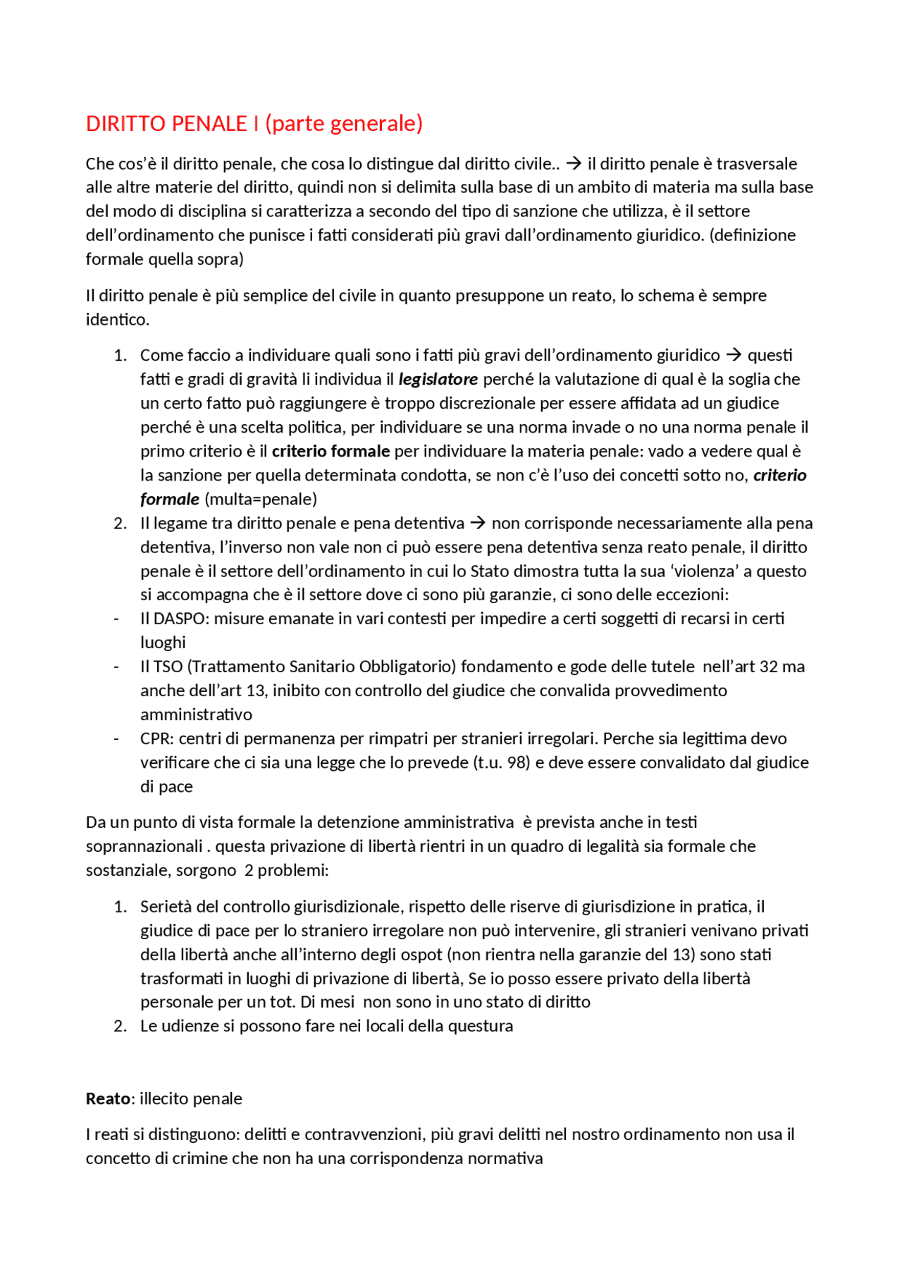 Appunti Diritto Penale Primo Modulo Docsity