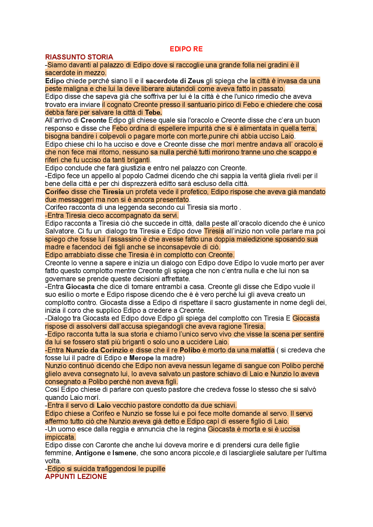 Tragedie Greche Edipo Re E Antigone Docsity