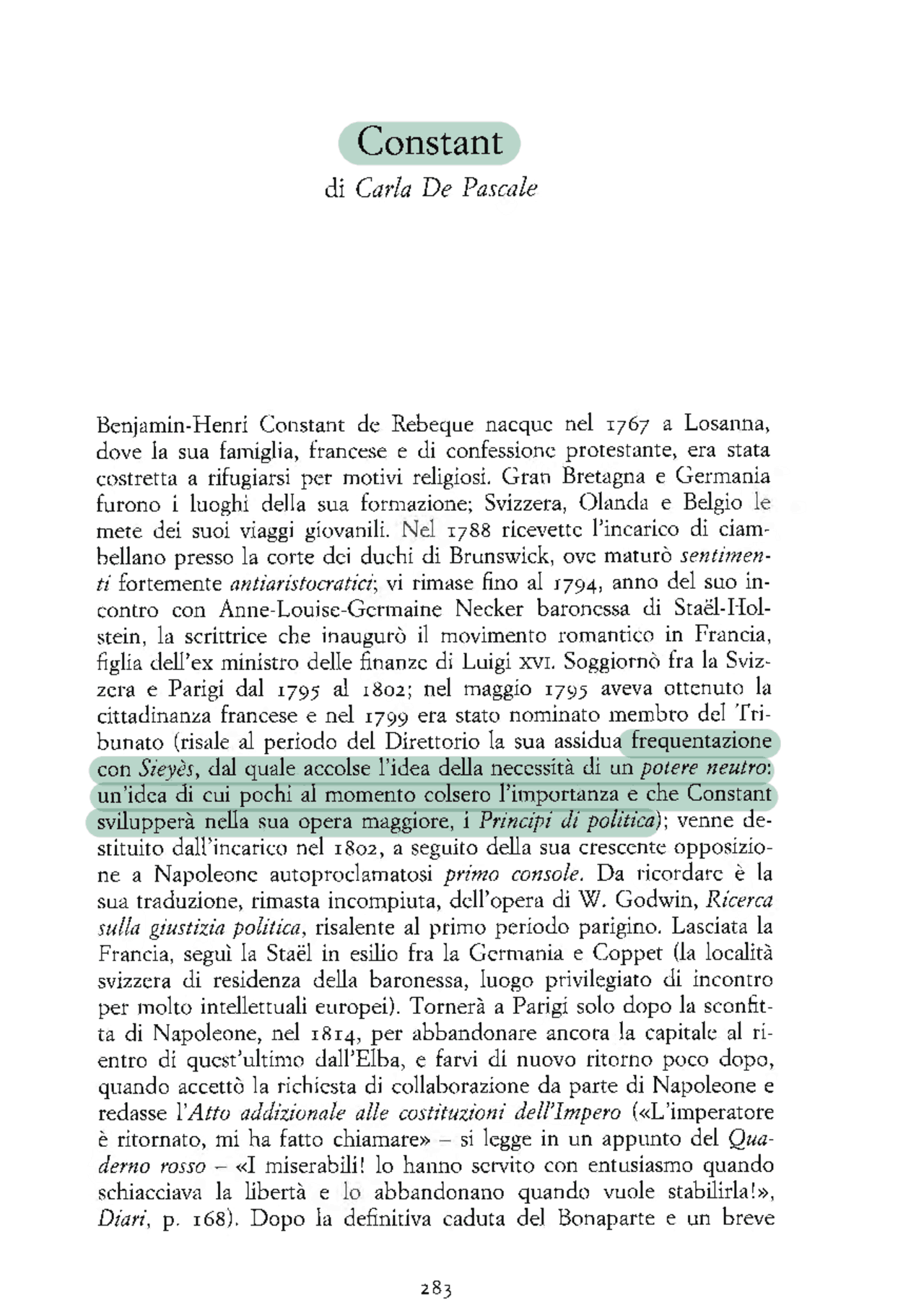 Constant Riassunto Libro Gherardi Docsity