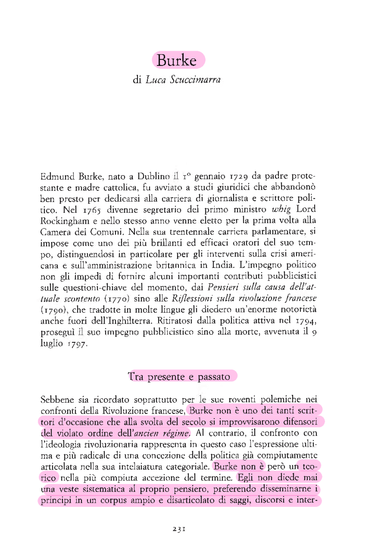 Burke Riassunto Libro Gherardi Docsity