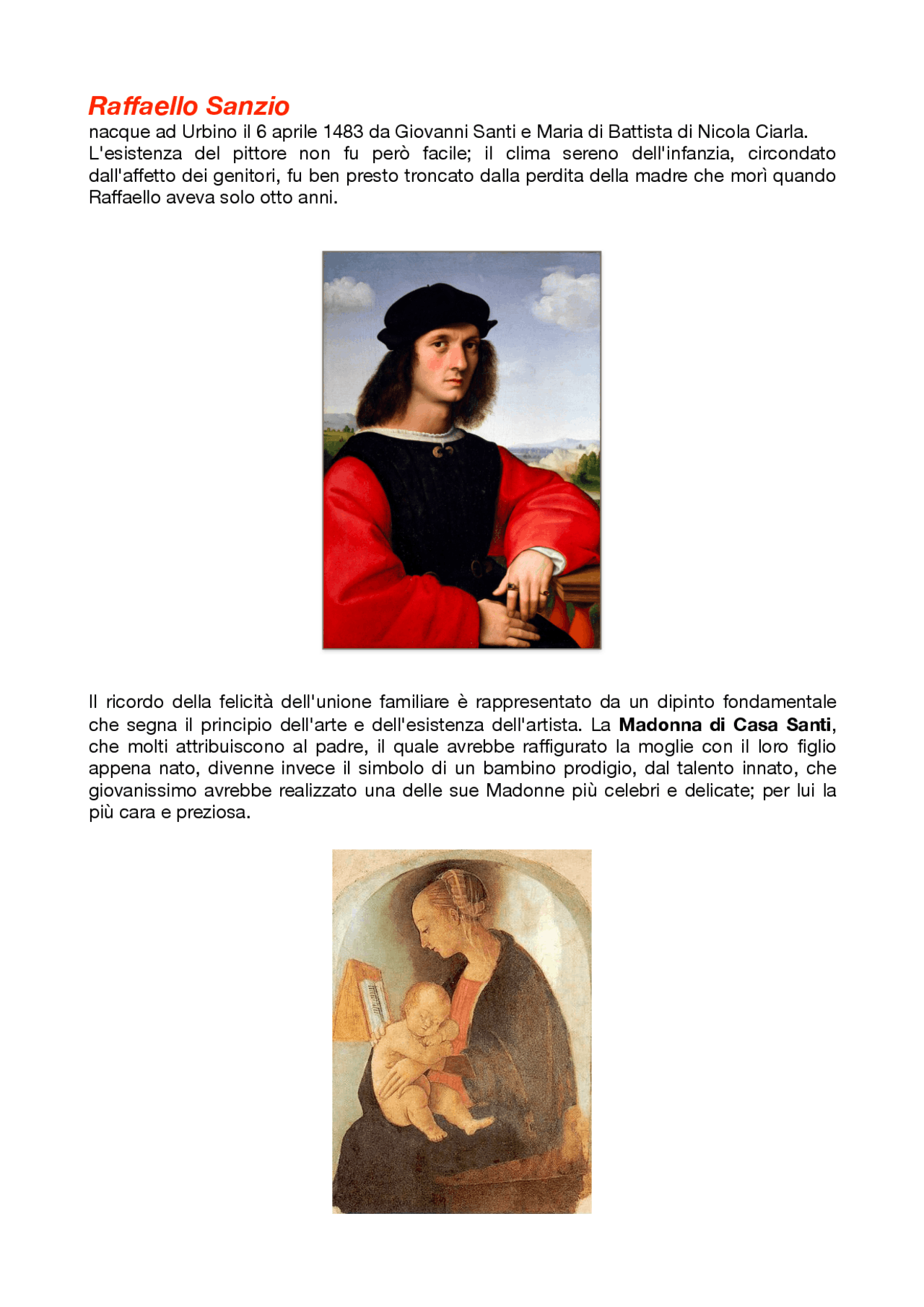 Arte Raffaello Sanzio Pdf Docsity