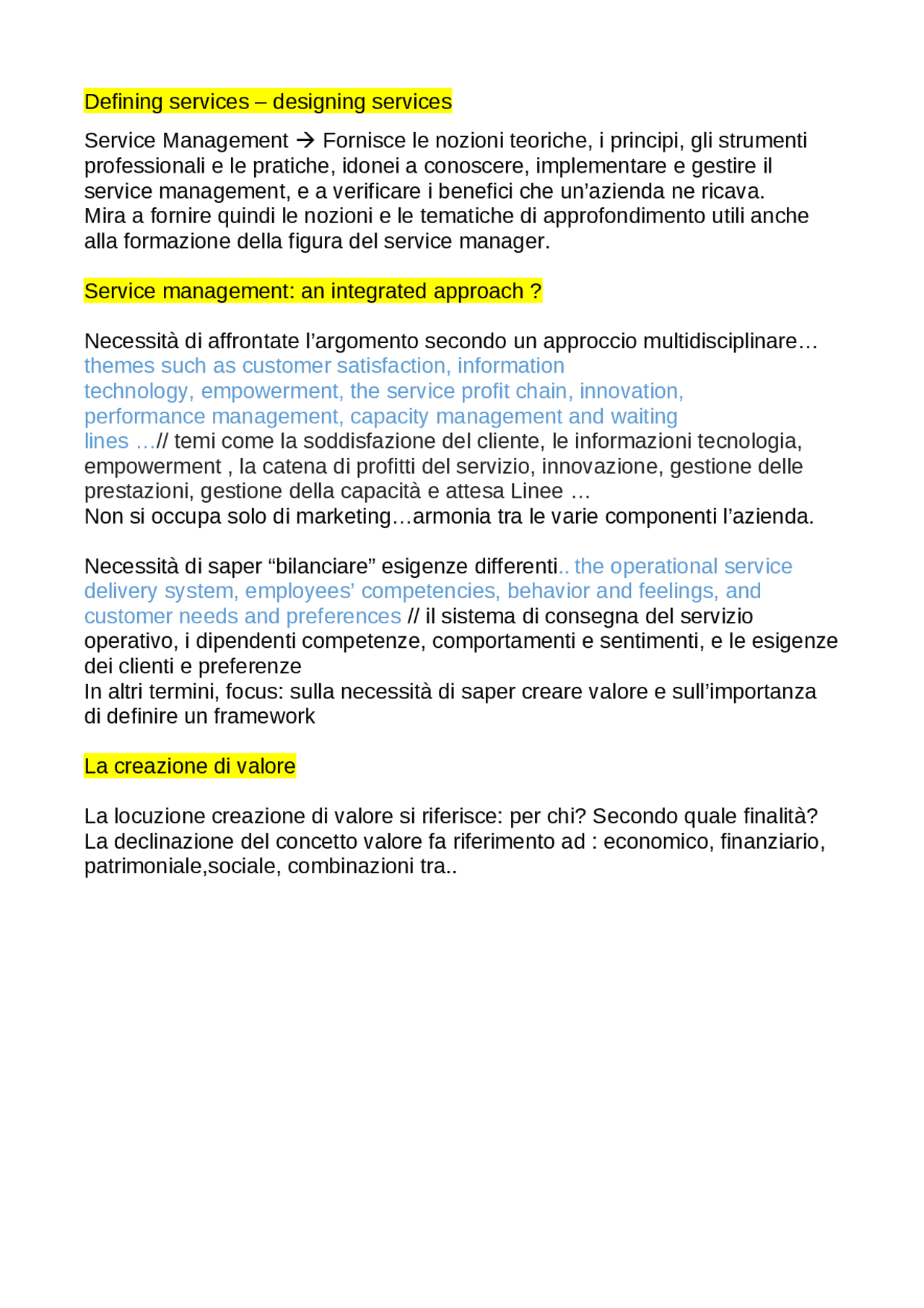 Economia e programmazione dei servizi - Docsity