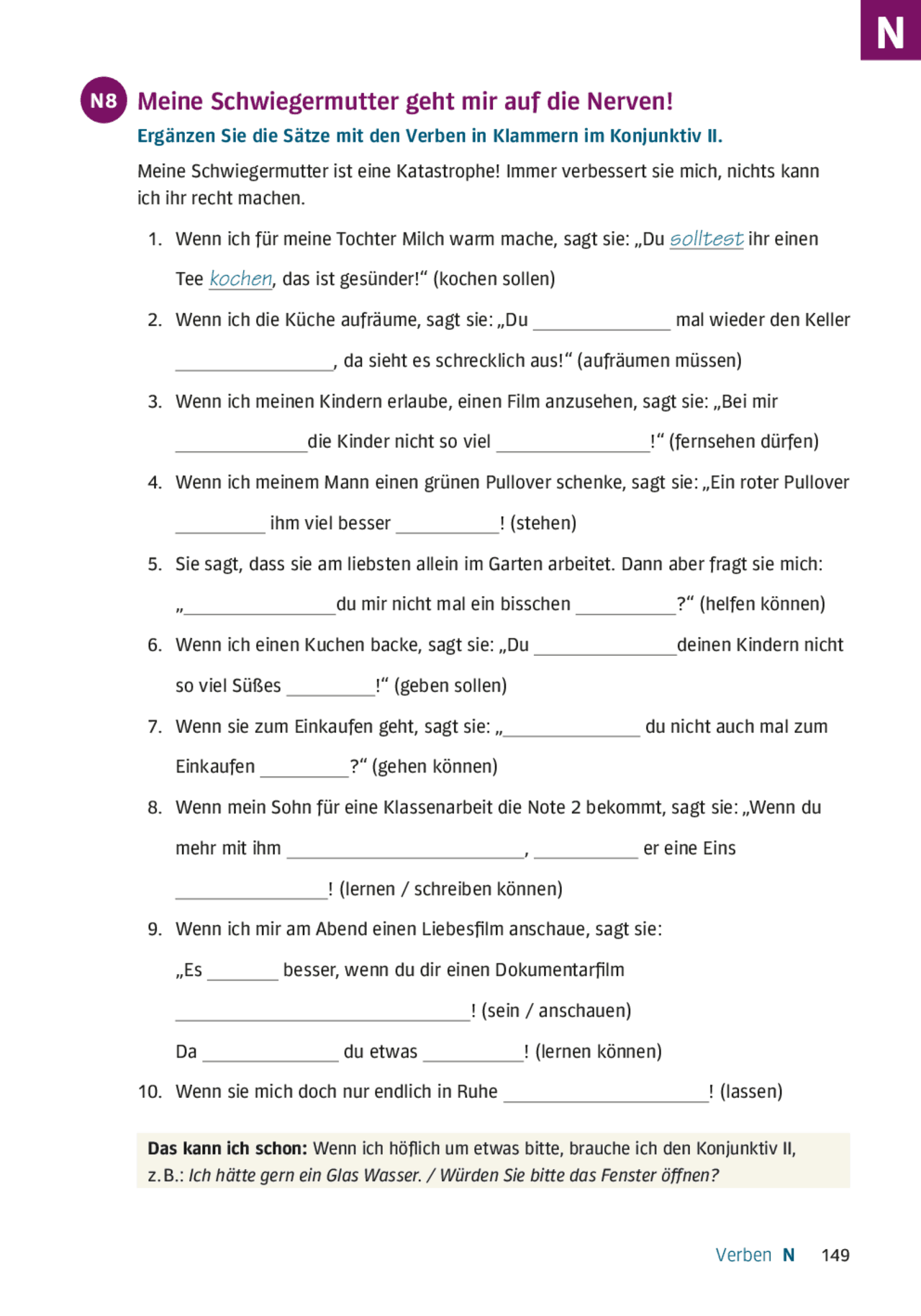 Esercizi grammatica tedesco - Docsity