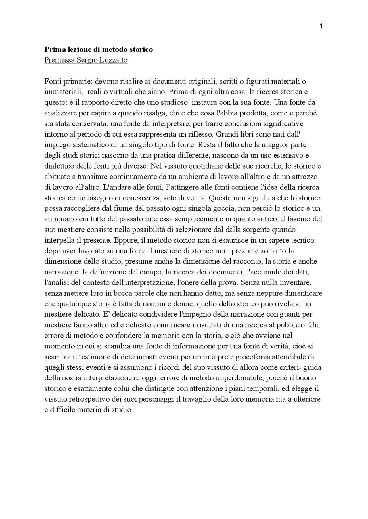 Prima Lezione Di Metodo Storico Schemi E Mappe Concettuali Di