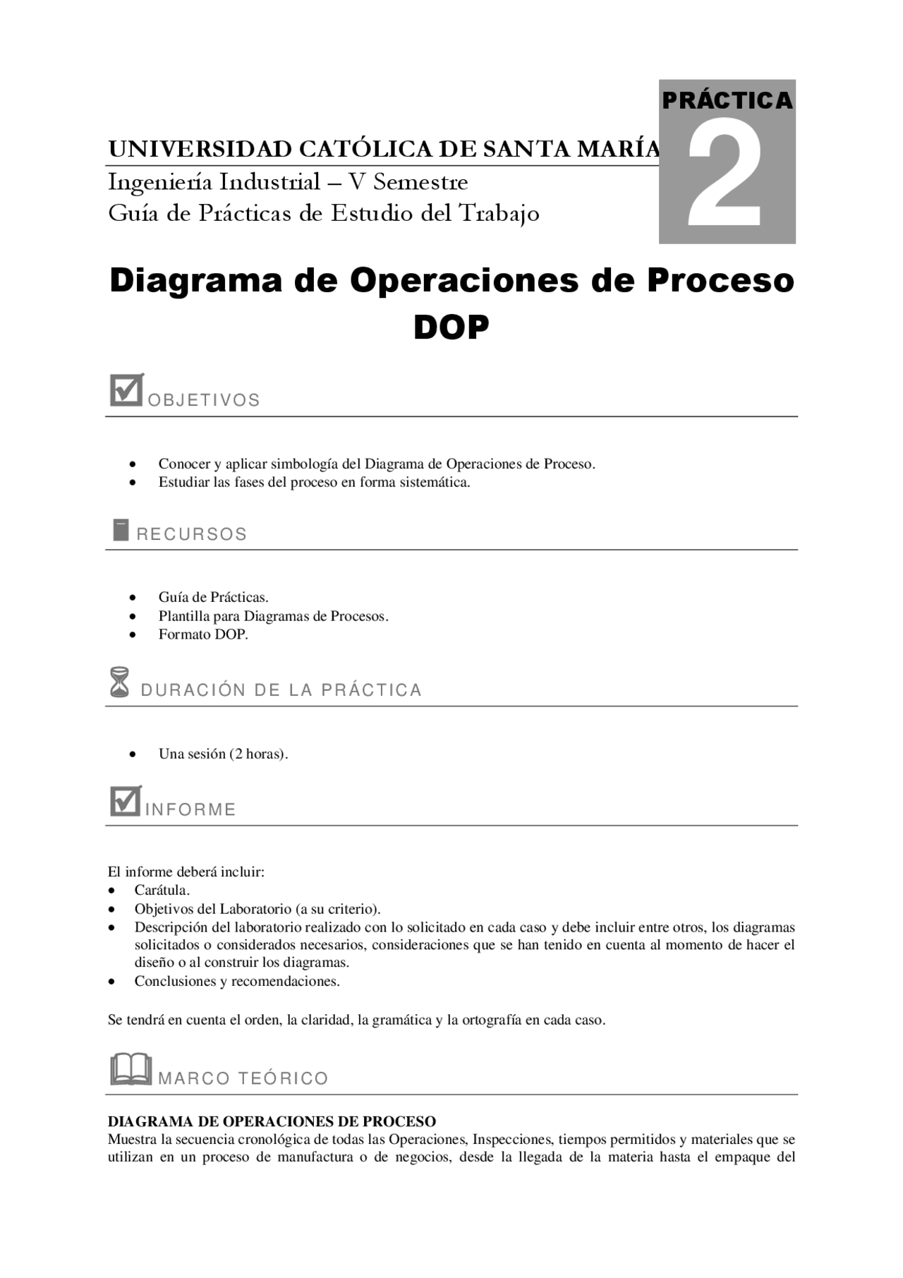 Guia dop-estudio del trabajo - Docsity
