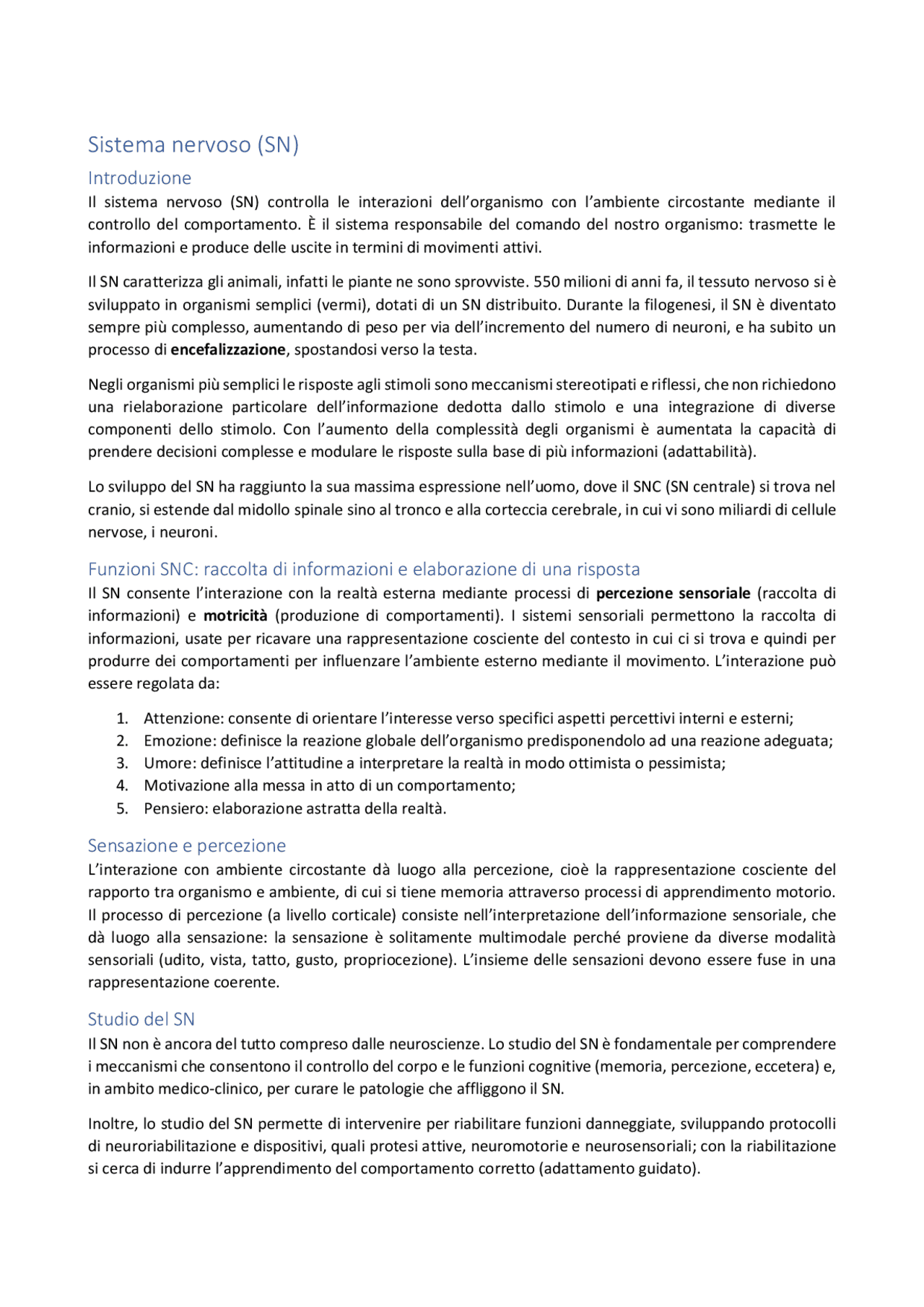 Appunti Controllo Motorio E Riabilitazione Appunti Di Bioingegneria
