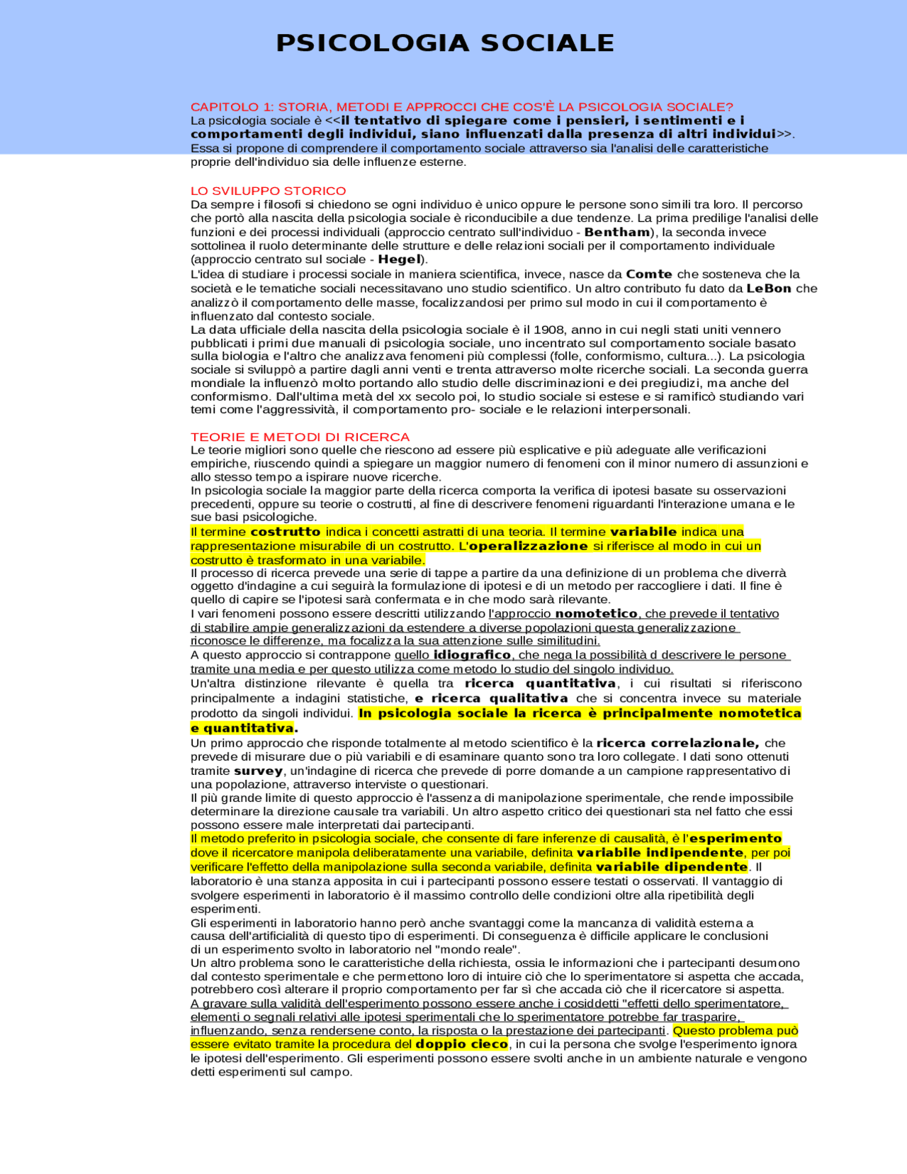 Riassunto Dei 3 Libri Di Psicologia Sociale Docsity