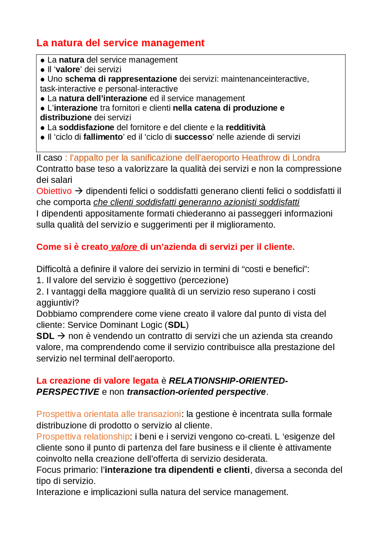 Economia E Programmazione Dei Serivizi Docsity