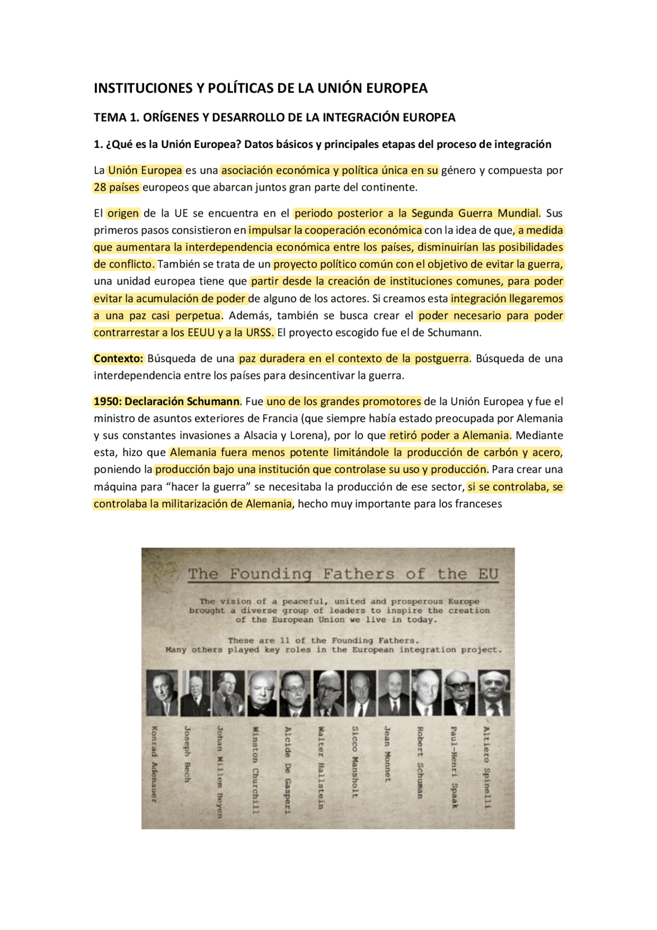 Apuntes Instituciones y Políticas de la Unión Europea - Maria Nizzero ...