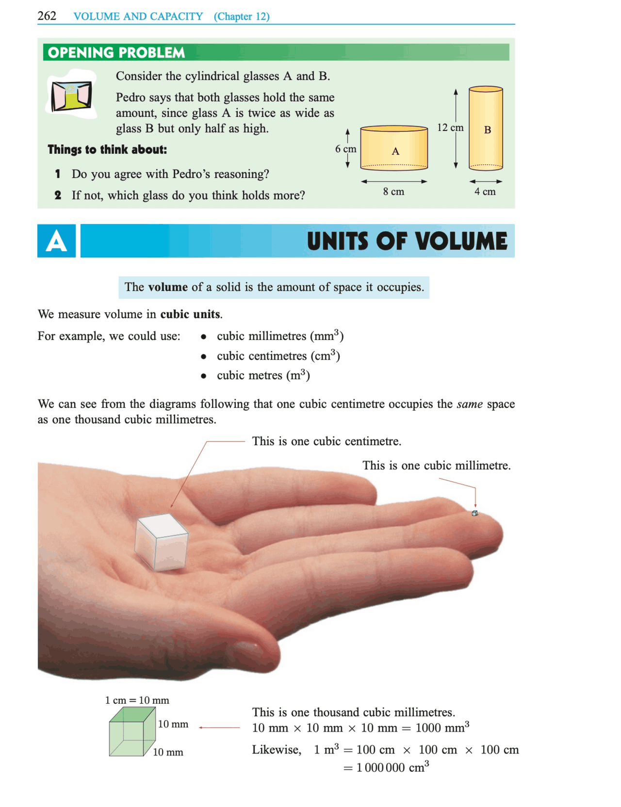 Volume & capacity exercises - Docsity