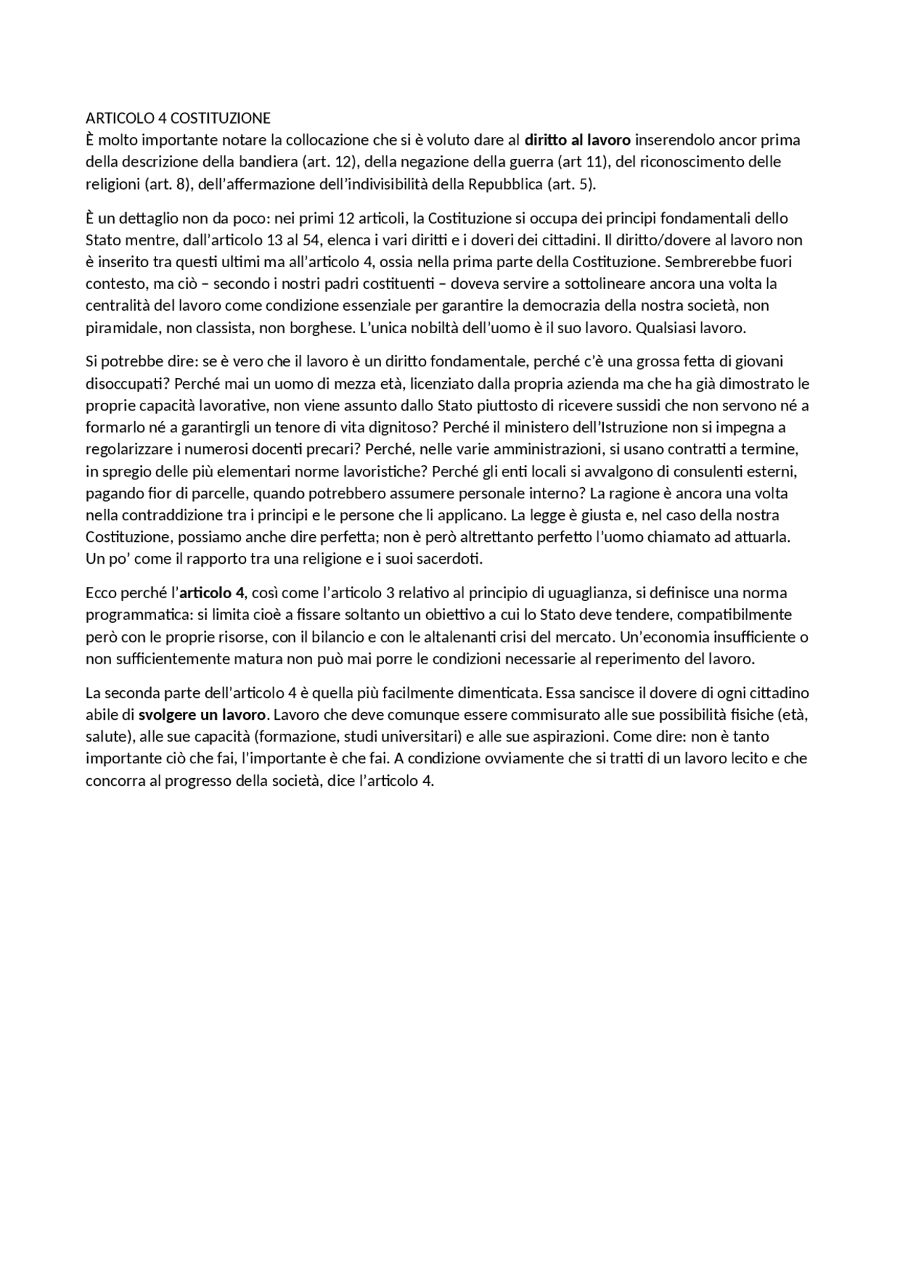 Articolo 4 e Articolo 12 della Costituzione Italiana | Schémas de ...