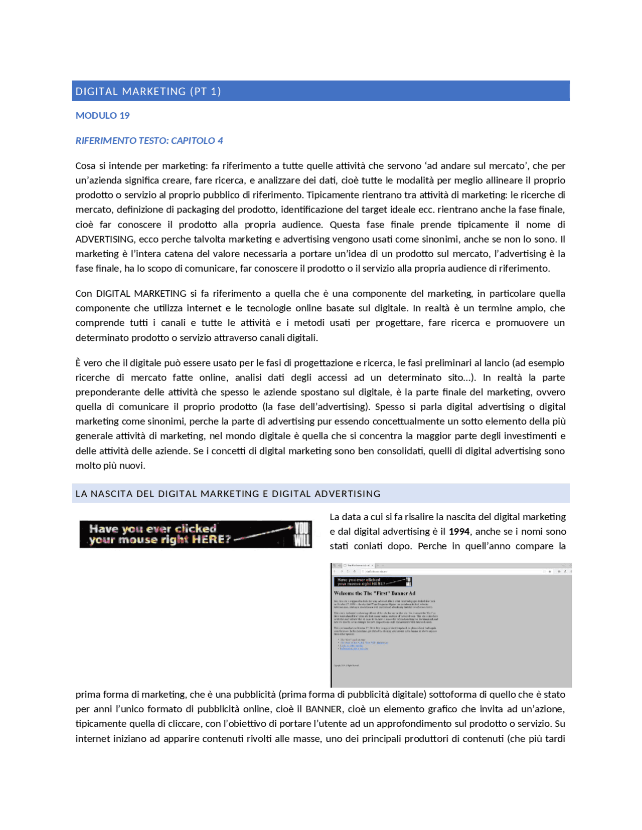 Digital marketing appunti - Docsity