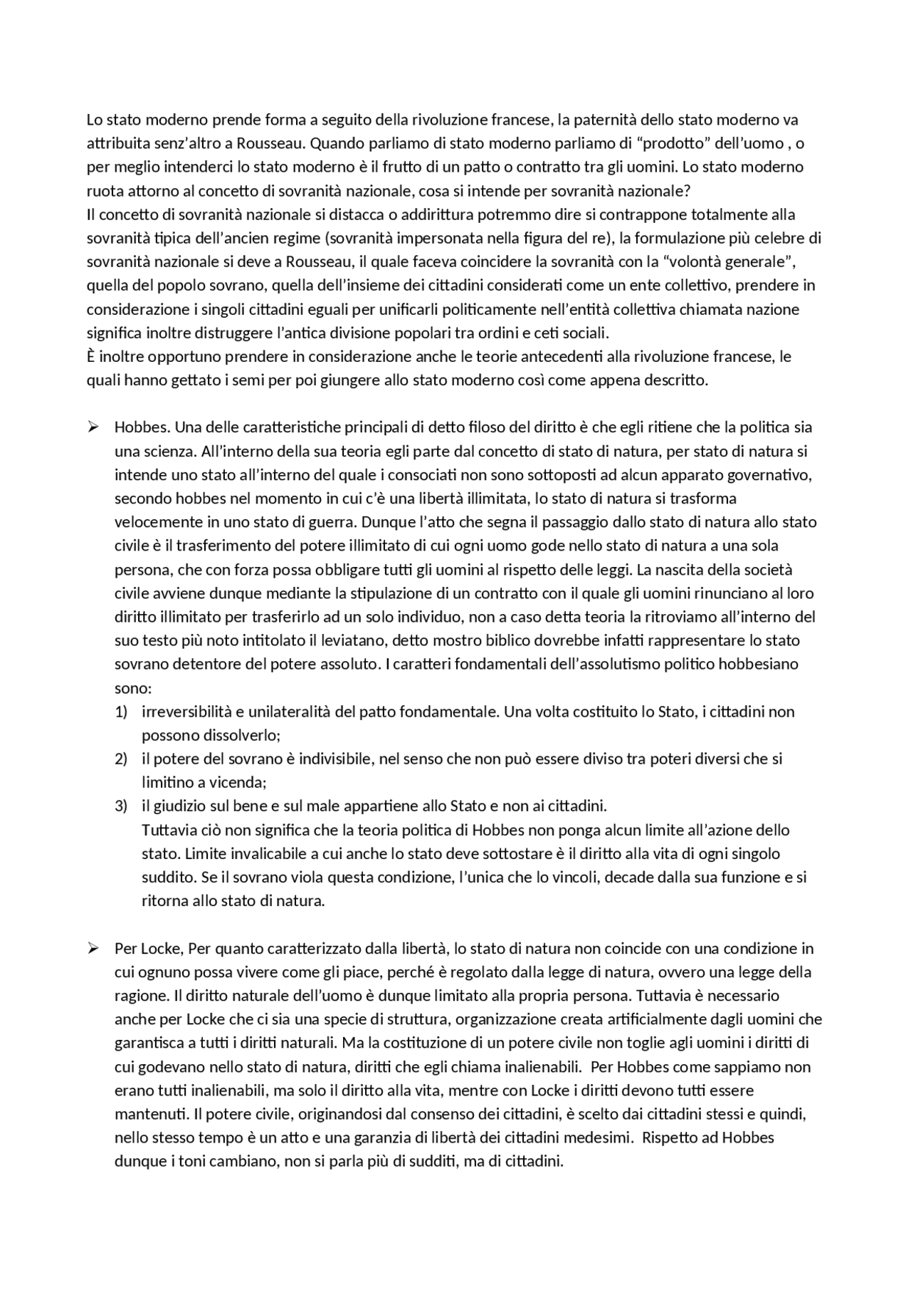 Storia Dello Stato Moderno Docsity