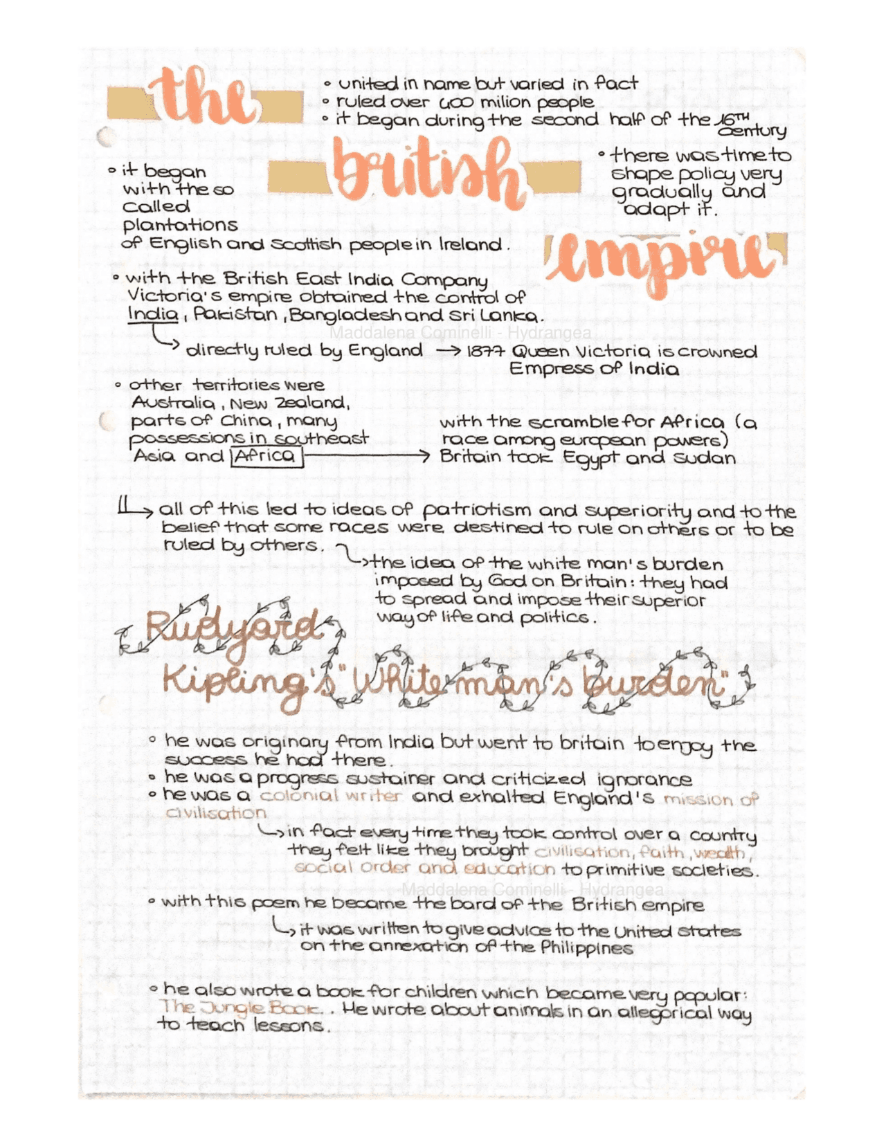 Eng British Empire Kipling Darwin Aestheticism Wilde Docsity