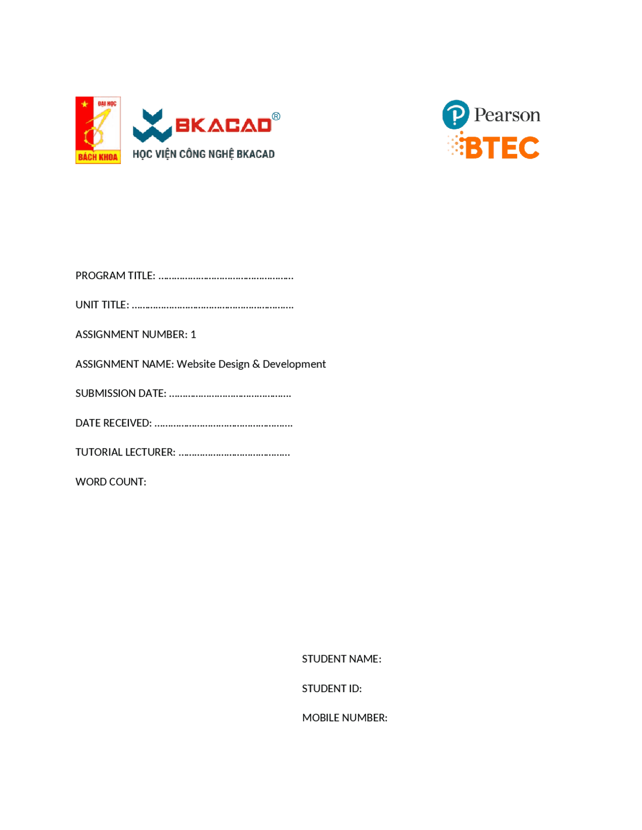 Create a technical information report with sections addressing the ...