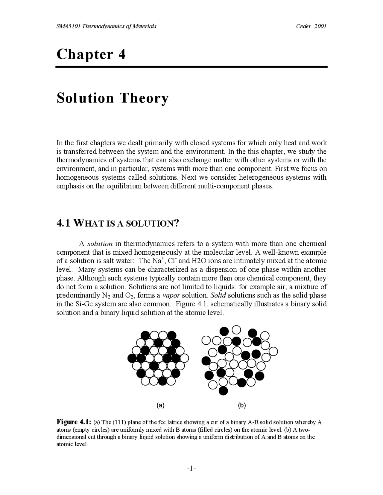 Solutions Theory Docsity