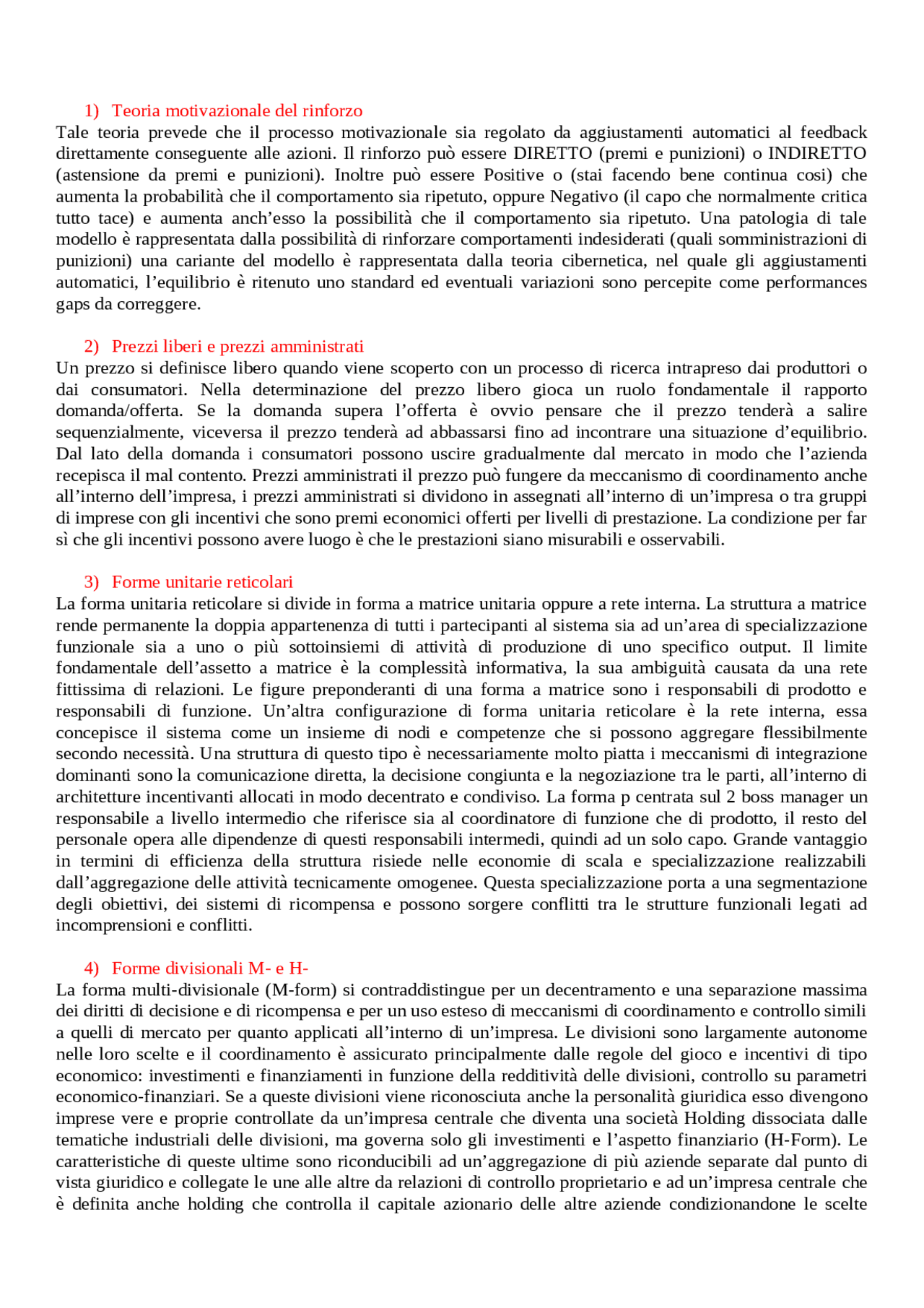 Domande Svolte Esame Organizzazione Aziendale Docsity