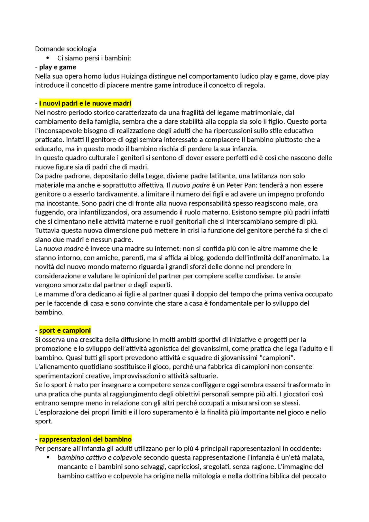 Domande E Risposte Sociologia Docsity