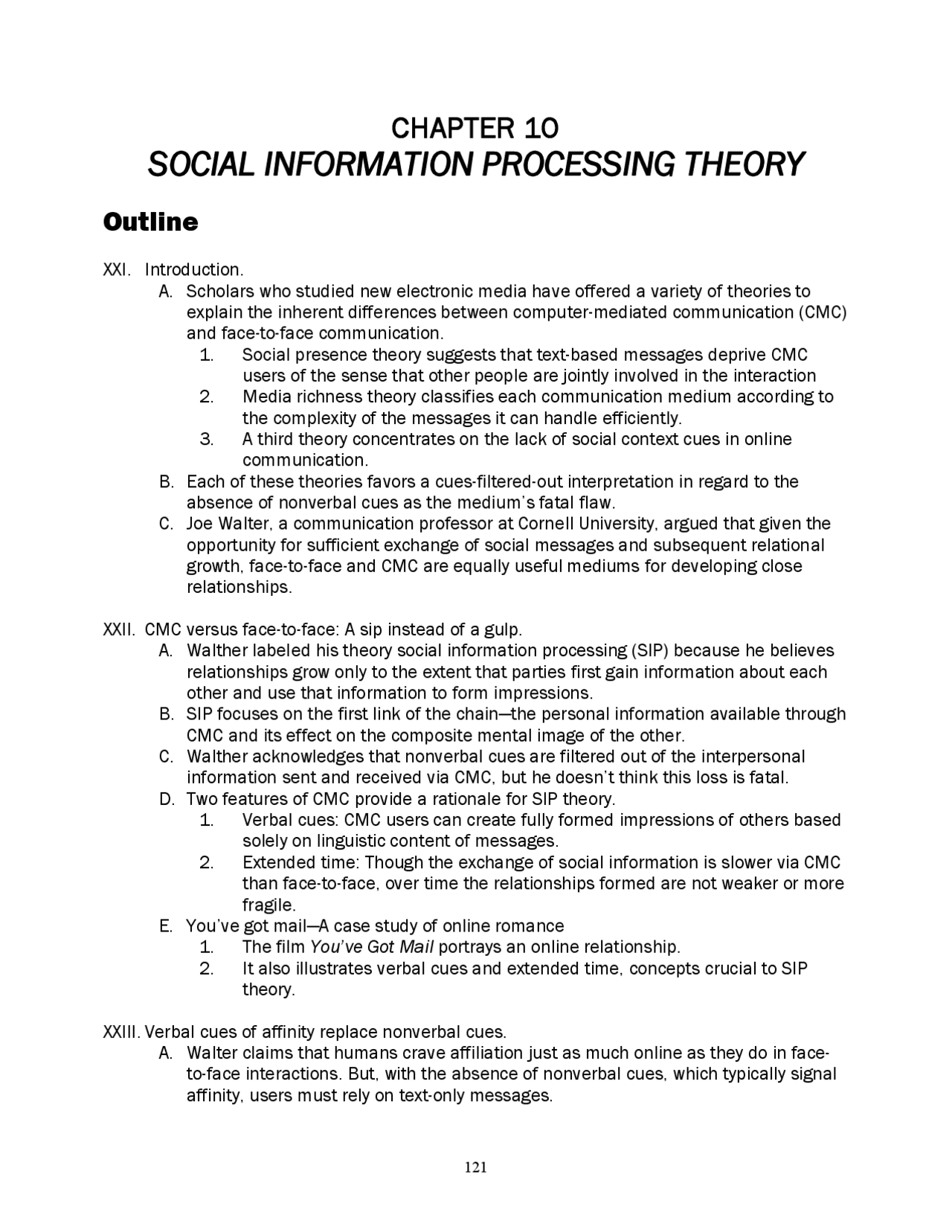 Social Information Processing Theory - Docsity
