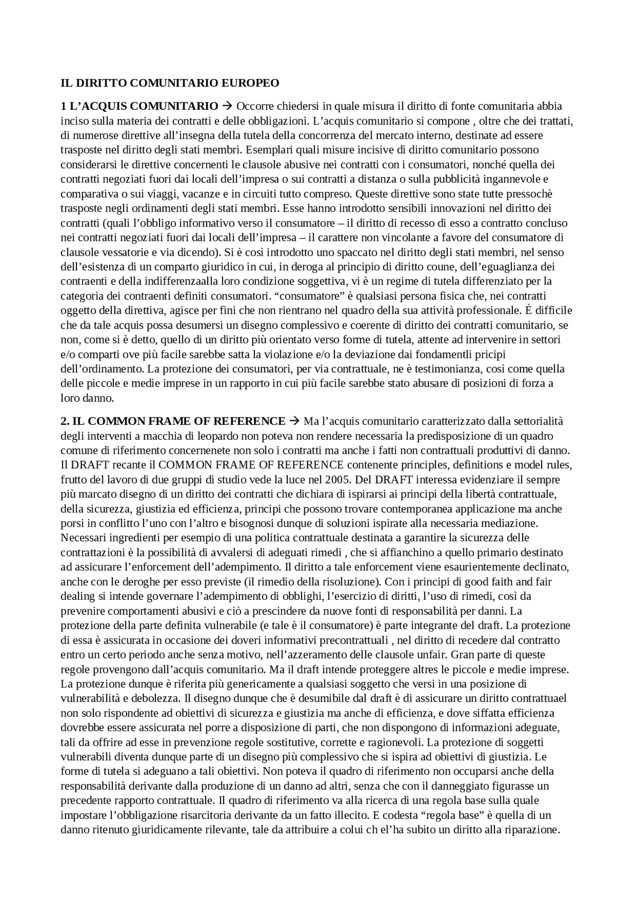 Il diritto comunitario europeo, introduzione al diritto comparato vol. due zweigert, kotz - Docsity
