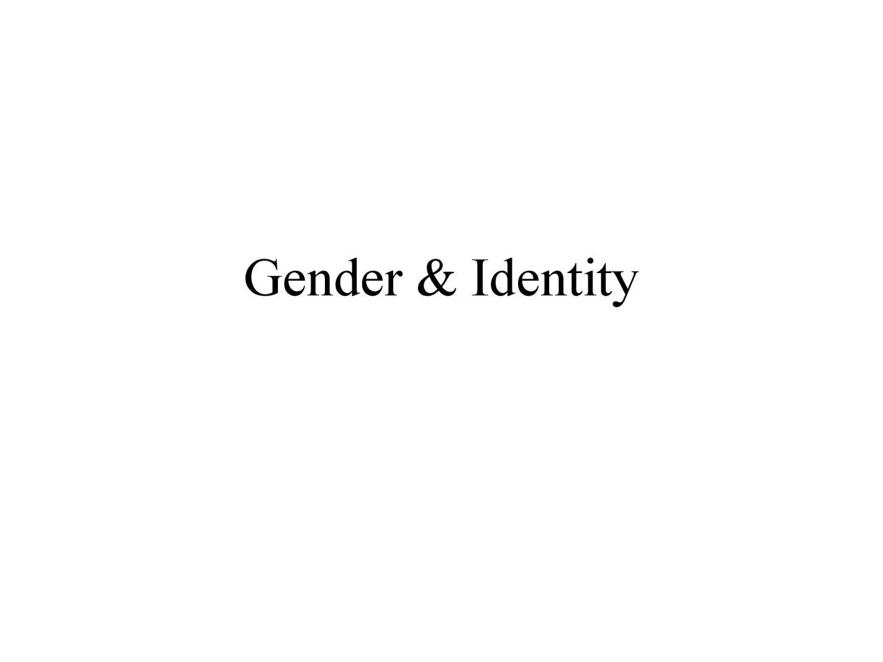 Gender & Identity: Gender-Schema Theory - Docsity