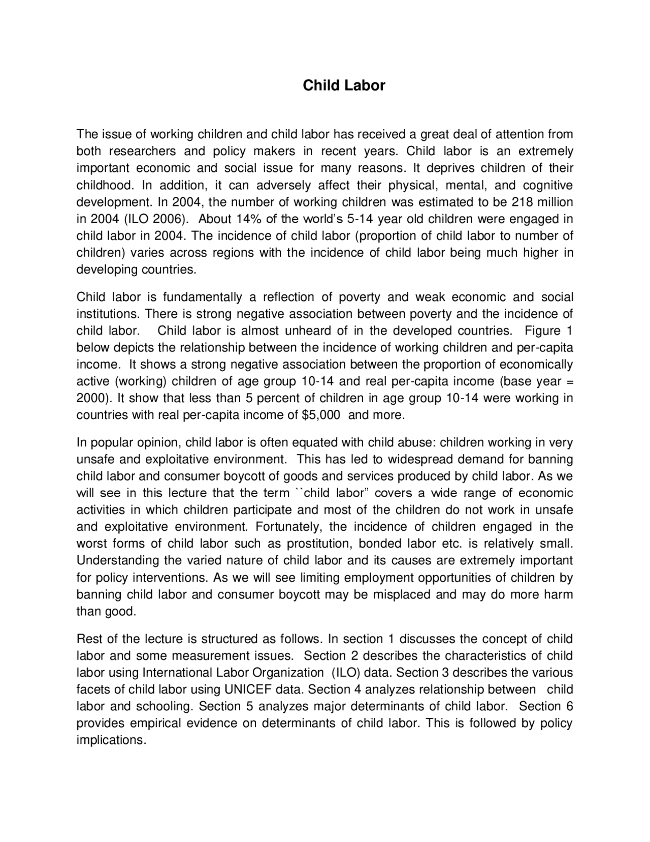 Learning to labor summary - Docsity