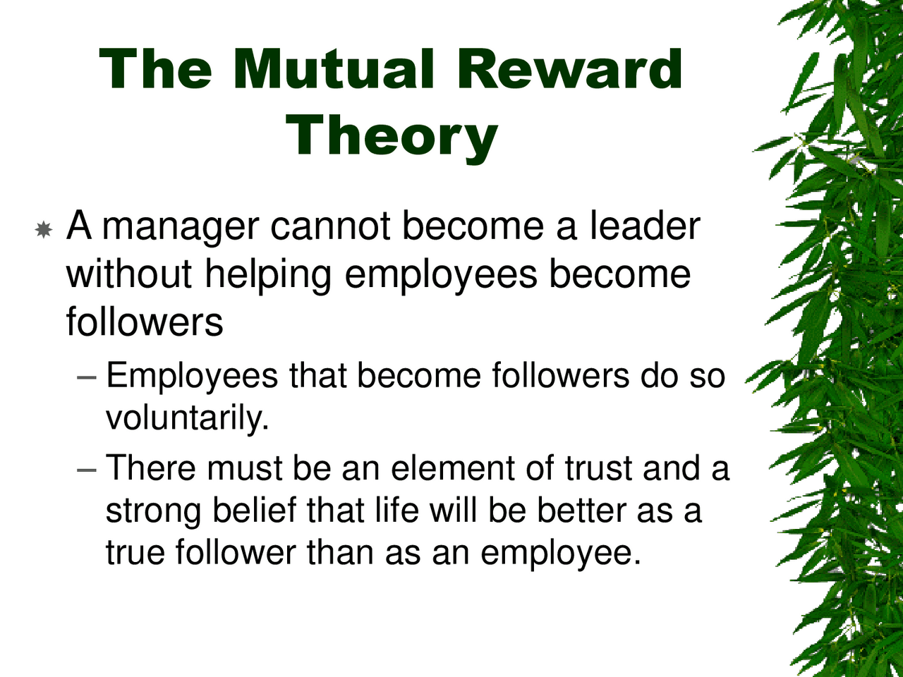 Mutual Reward Theory - Docsity