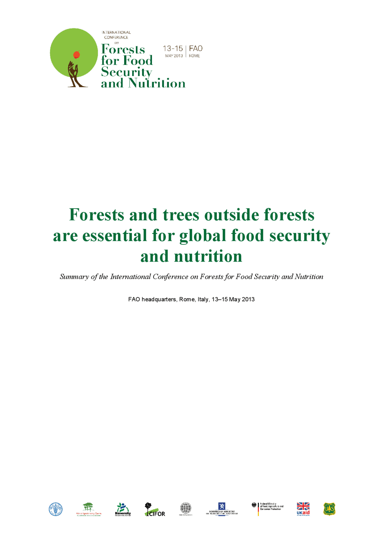 The forest and trees food security and nutrition - Docsity