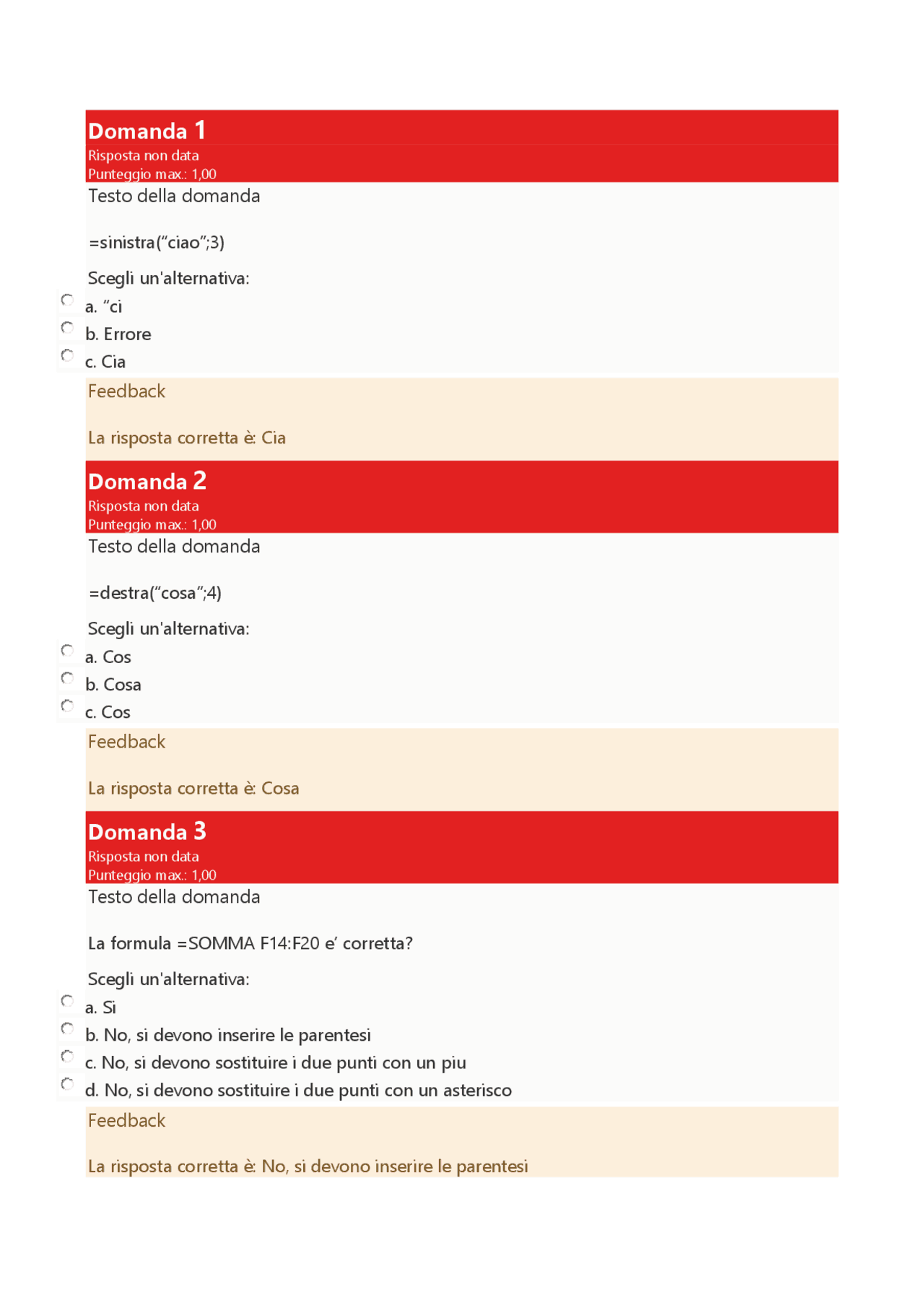 Paniere Eirsaf Full Modulo 7 Panieri Di Elementi Di Informatica Docsity