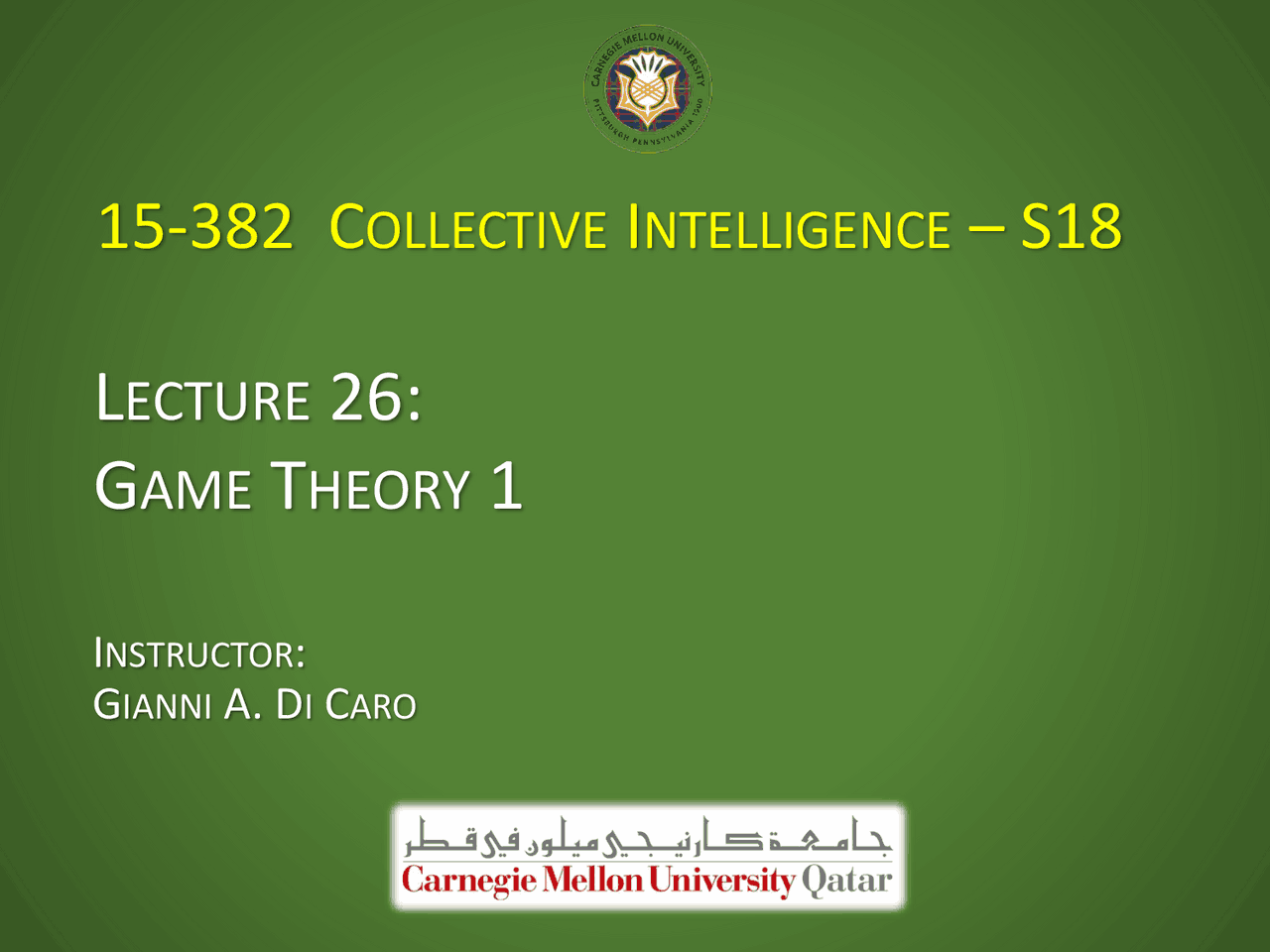 Lecture Slides About Game Theory Docsity