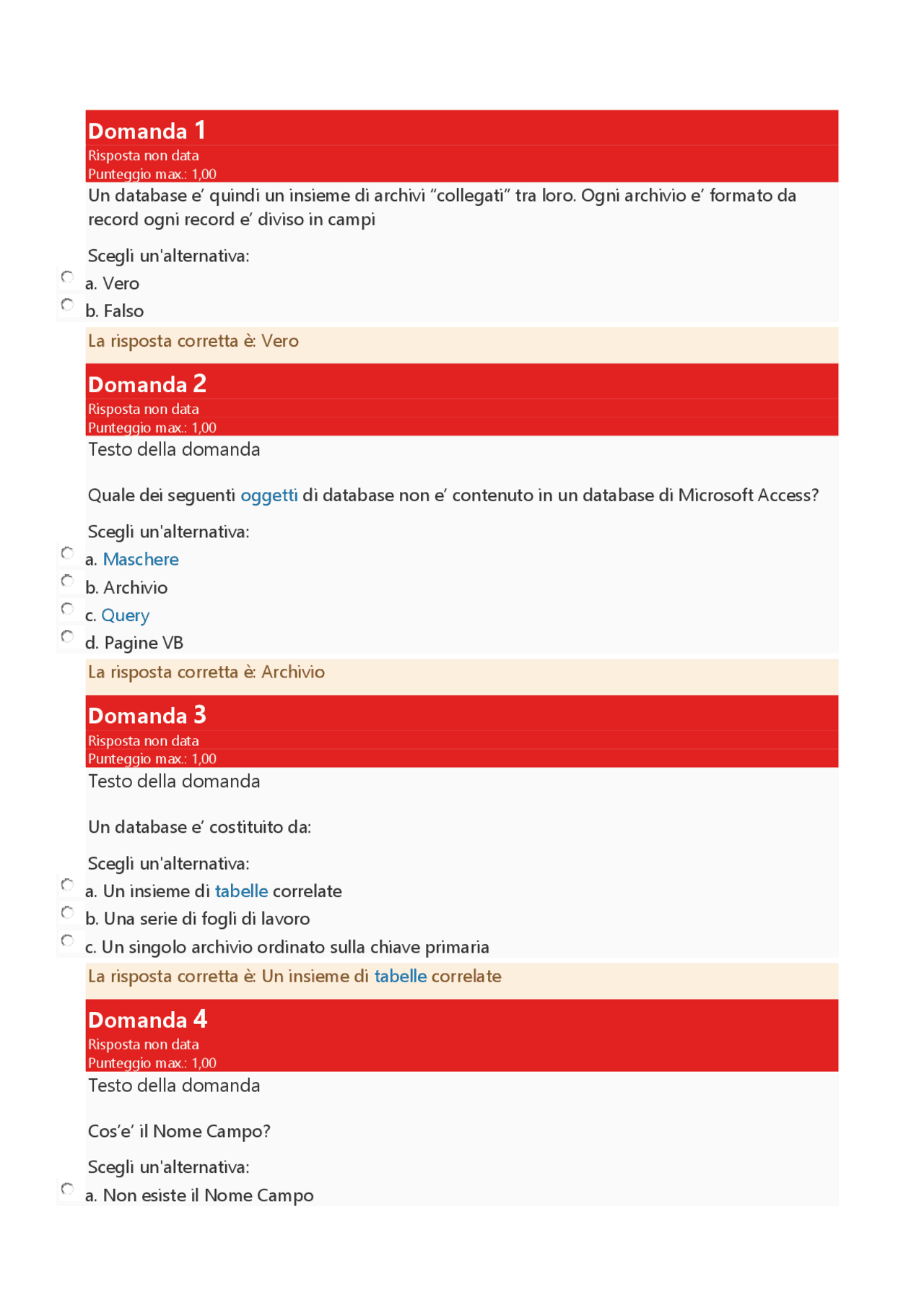 PANIERE EIRSAF FULL MODULO 8 UNISCIENTIA | Panieri di Elementi di Informatica | Docsity