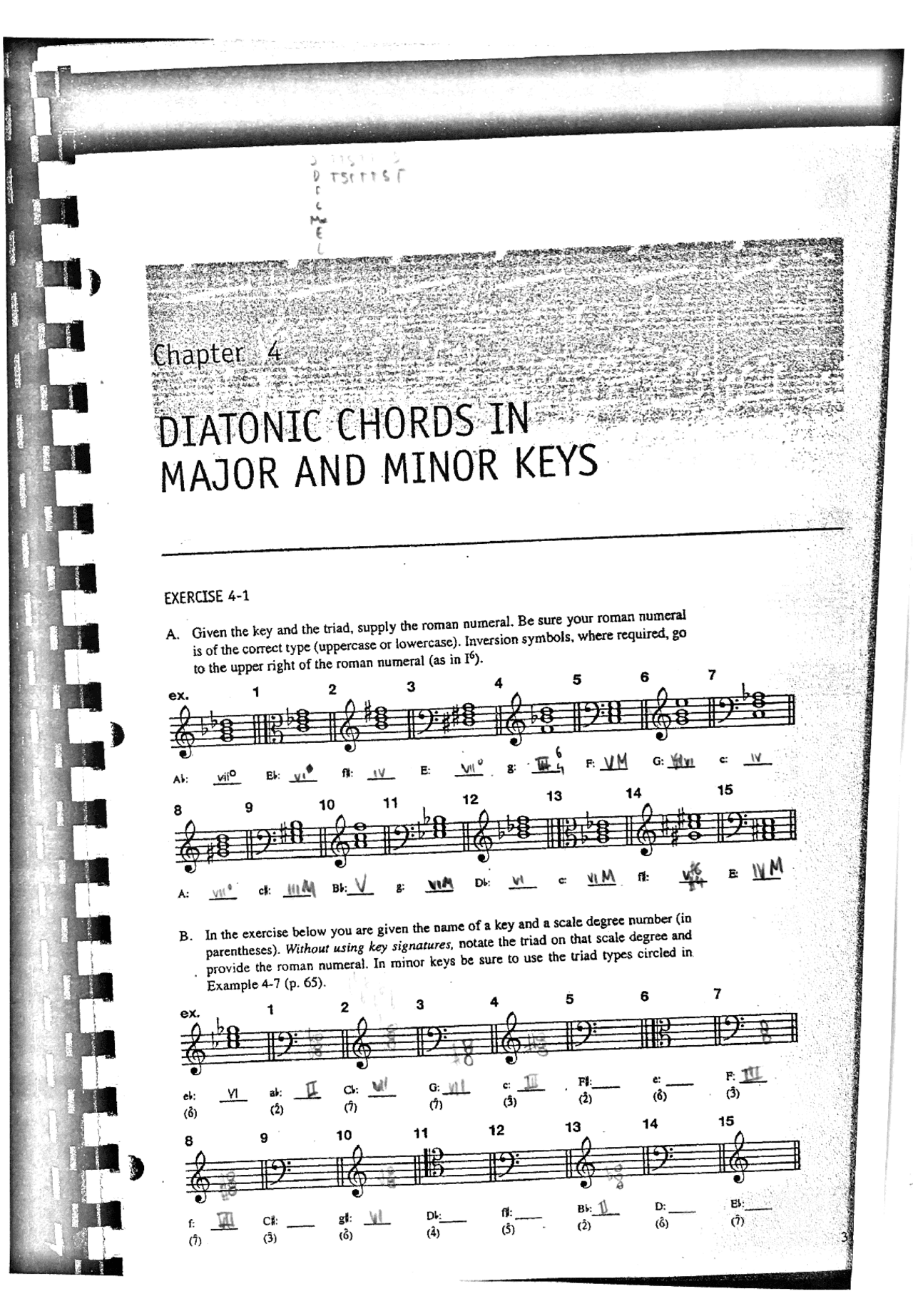 Chapter 4: Diatonic chords music theory in major and minor keys - Docsity