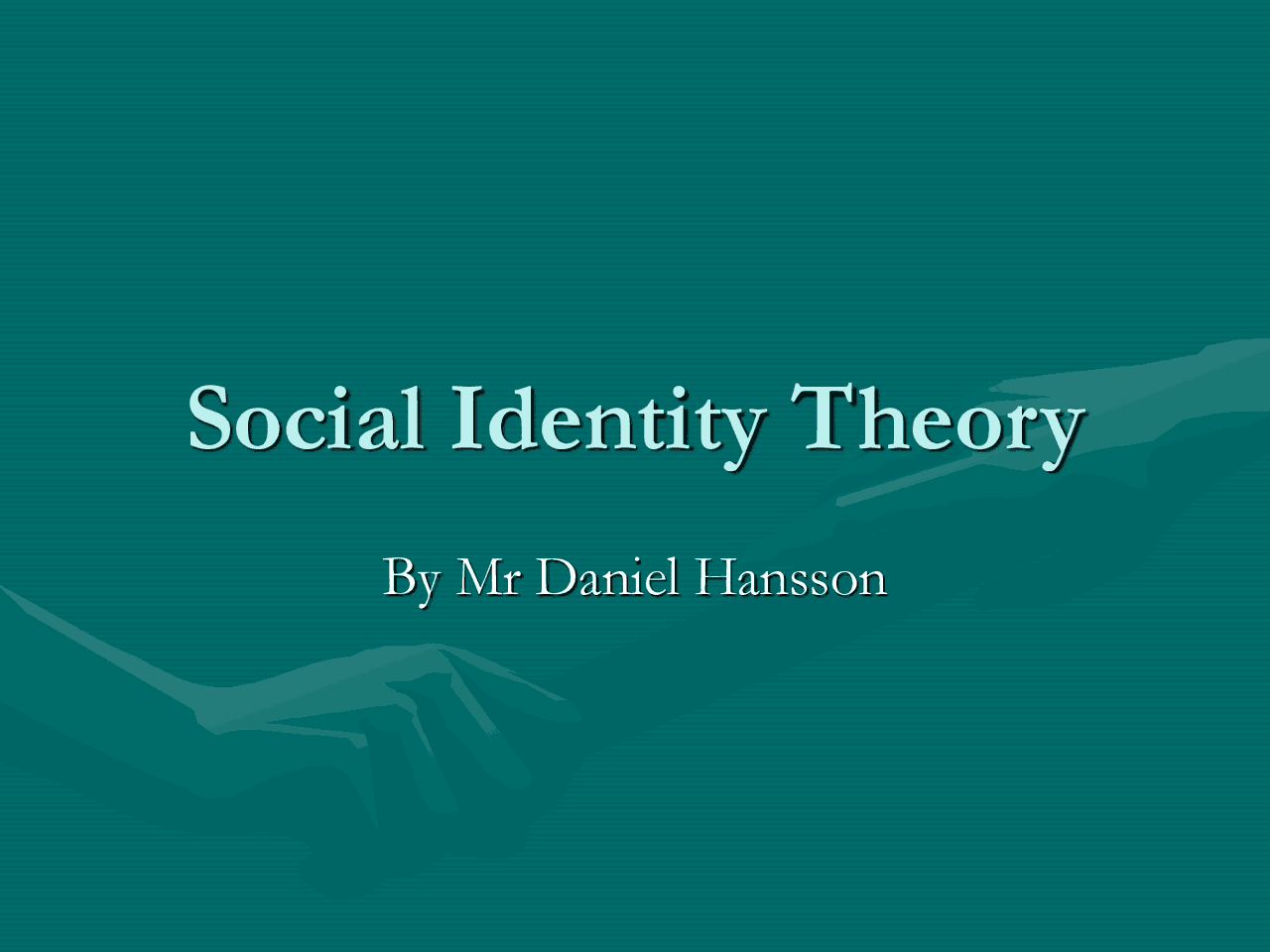 Social Identity Theory Docsity