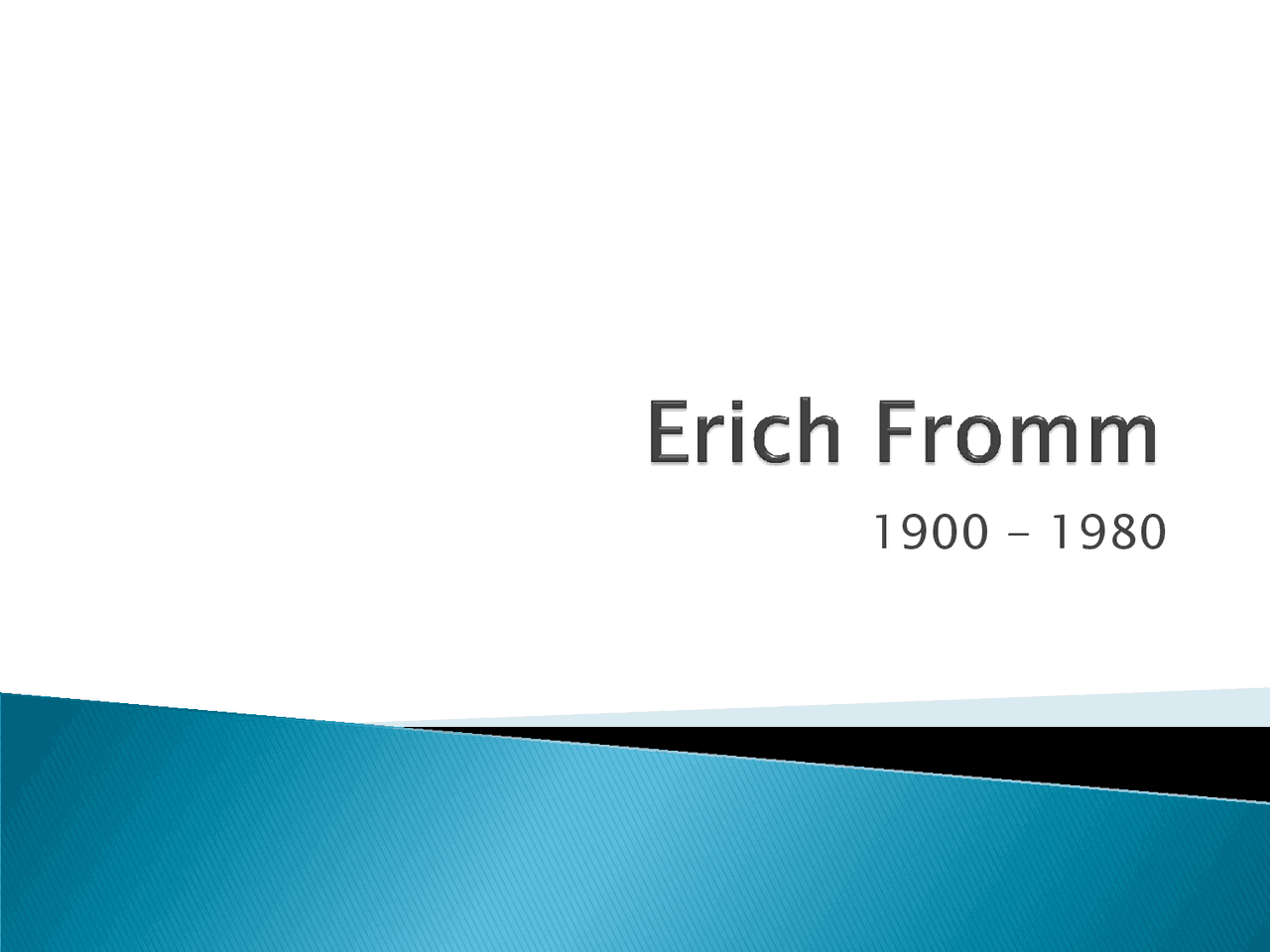Erich Fromm and types of Personality - Docsity